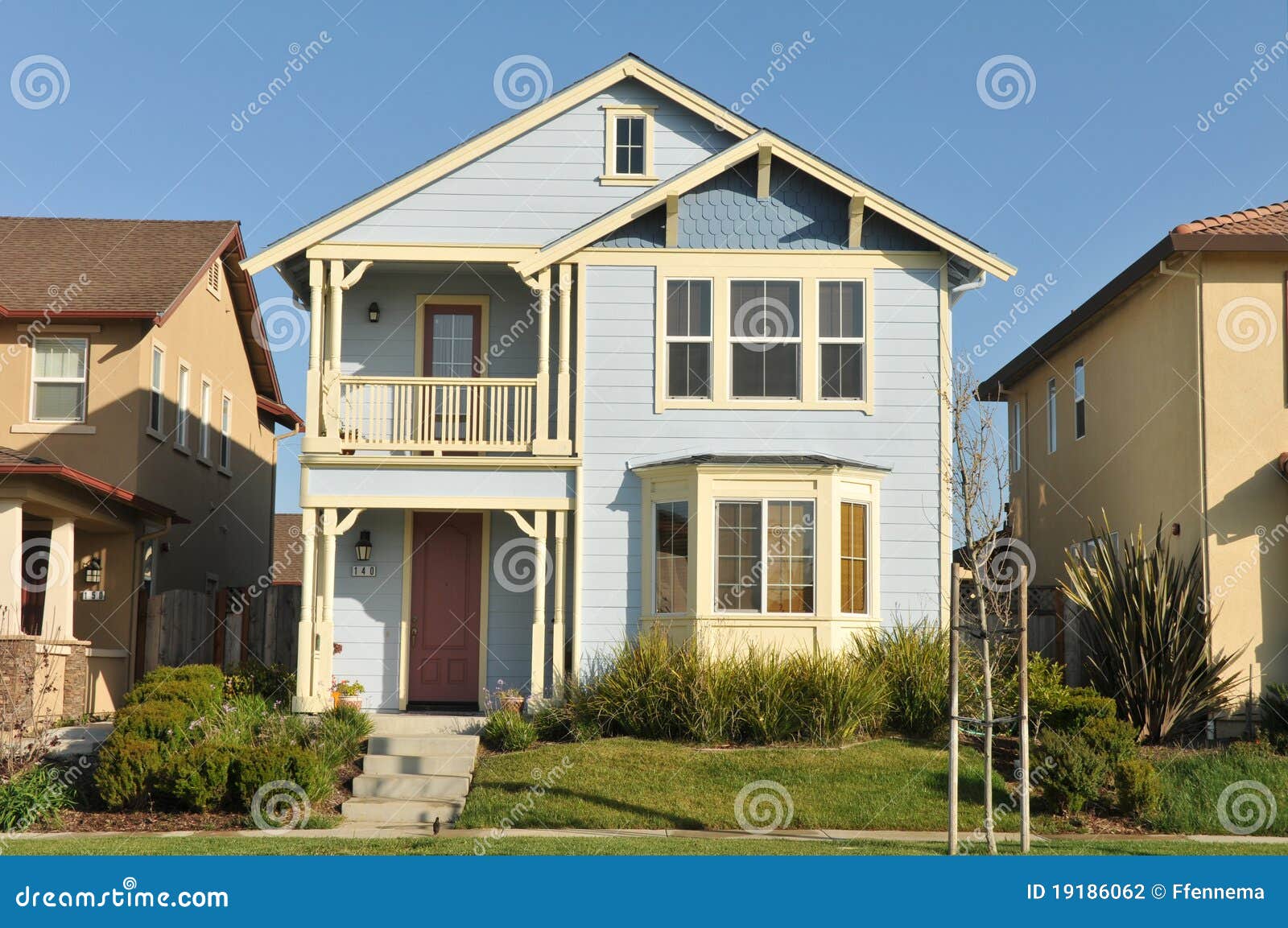 House Surrounded By Trees And Grass Stock Photo - Image of luxury ...