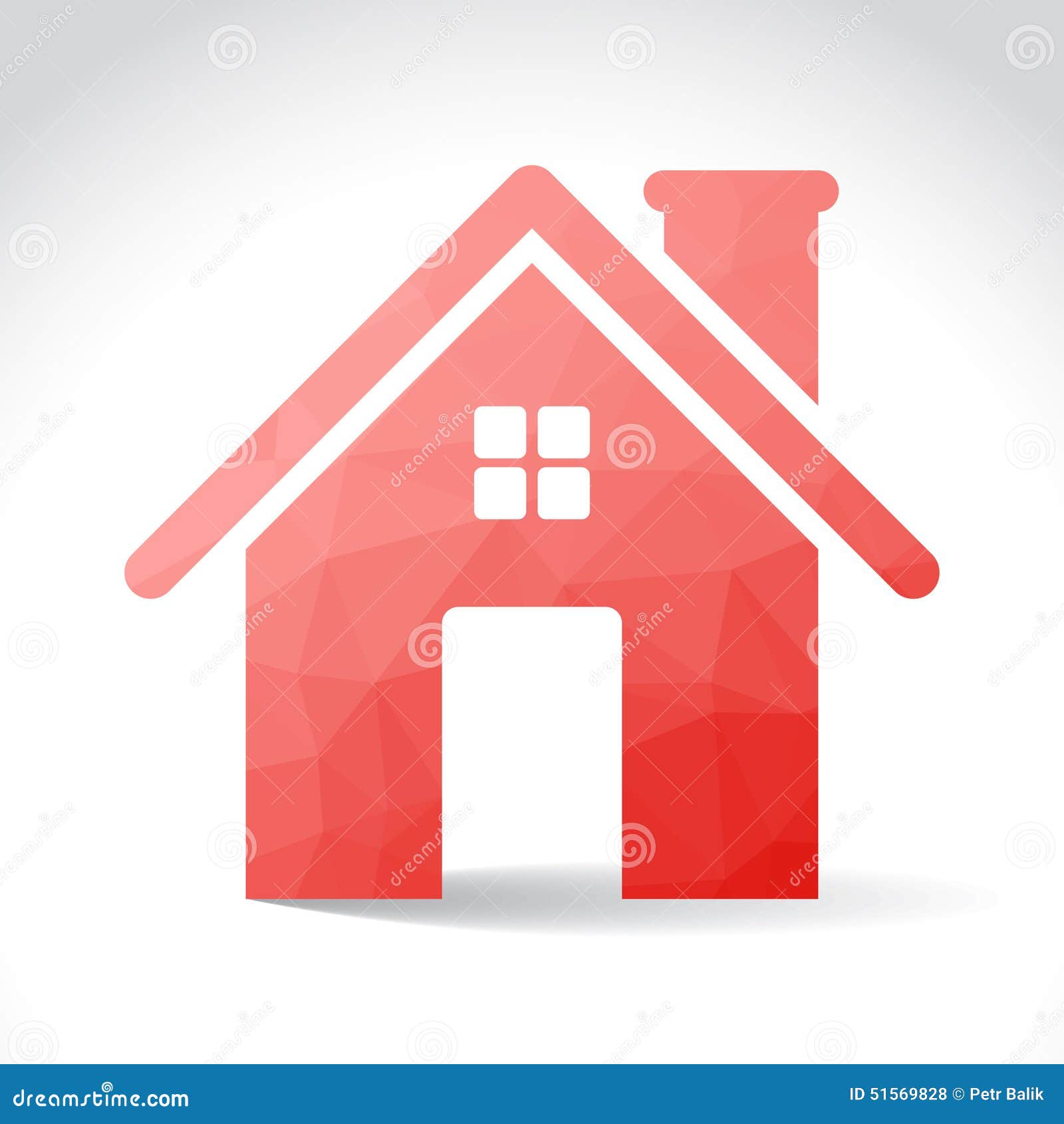 House symbol in polygons stock illustration. Illustration of nature ...