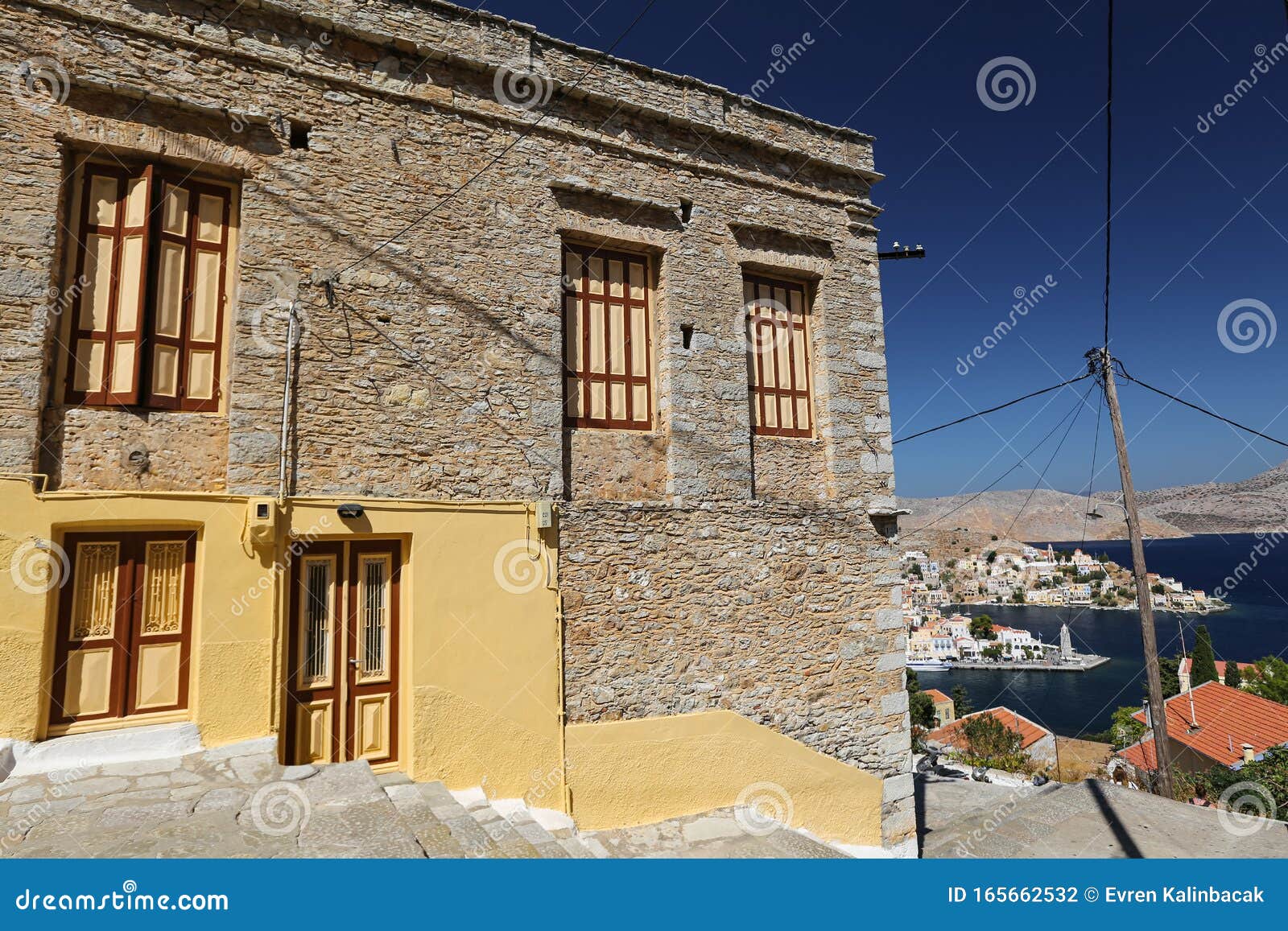House in Symi Island, Greece Stock Photo - Image of aegean, vacation ...