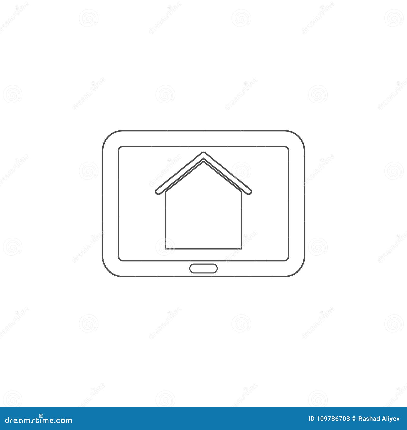 House on Tablet Screen Icon. Element for Mobile Concept and Web Apps ...