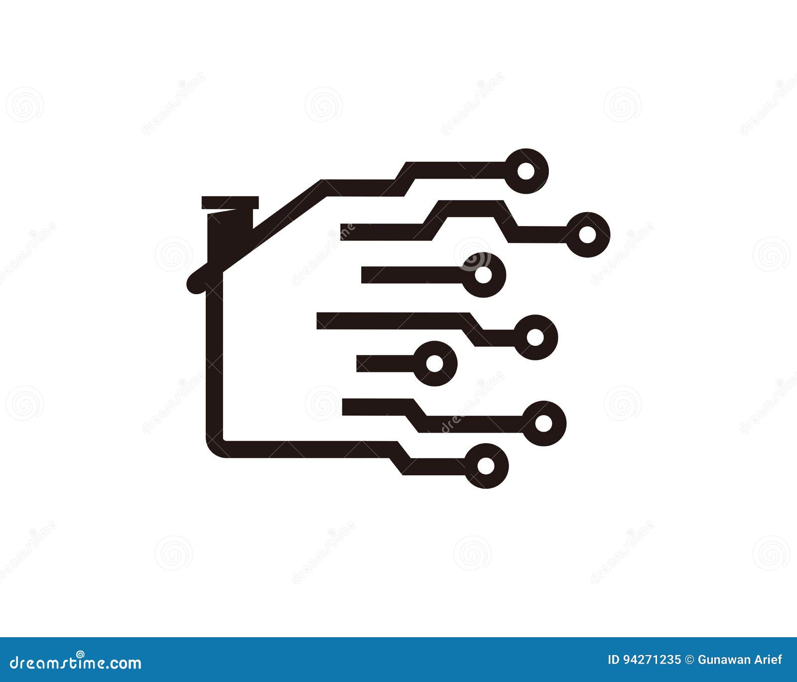 House Tech Logo Template Design Vector, Emblem, Design Concept ...