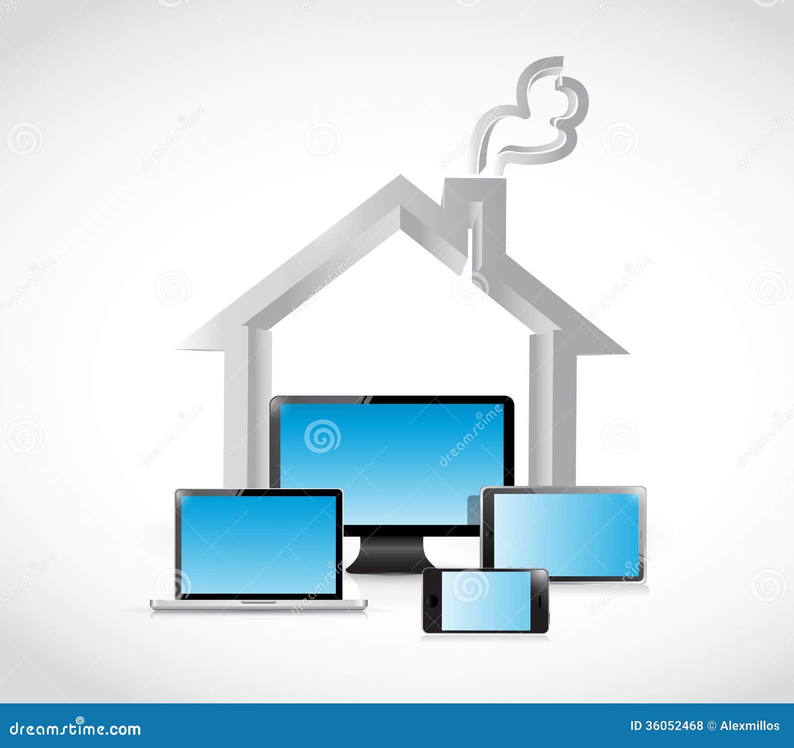 House Technology and Electronics. Illustration Stock Illustration ...