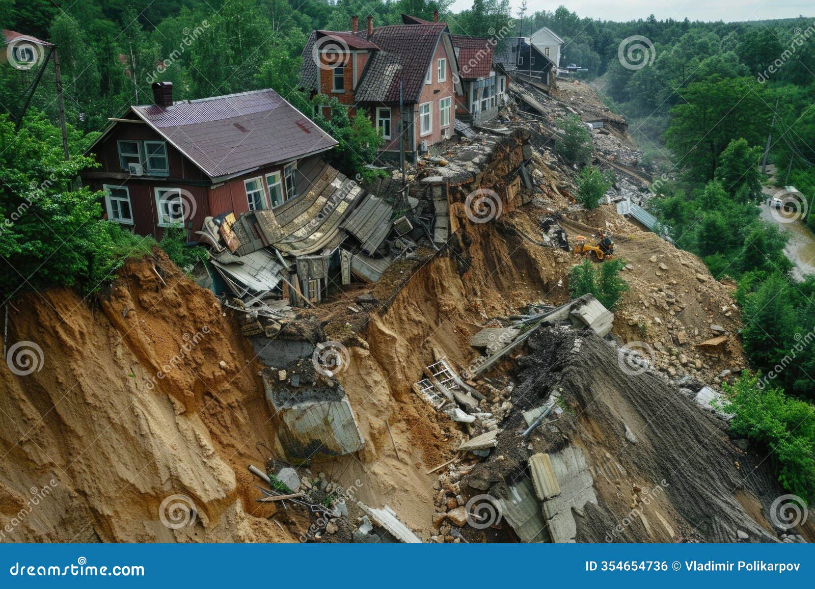 A House Teetering on the Edge of a Cliff, Caution Advised Stock Photo ...