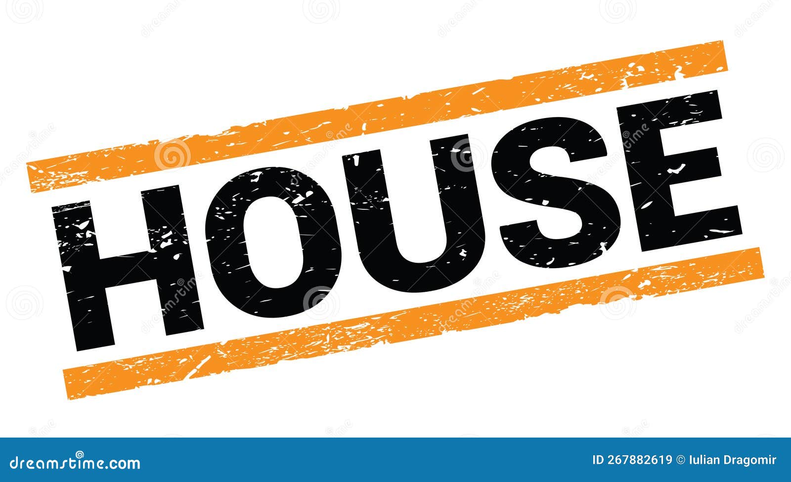 HOUSE Text on Orange Rectangle Stamp Sign Stock Illustration ...