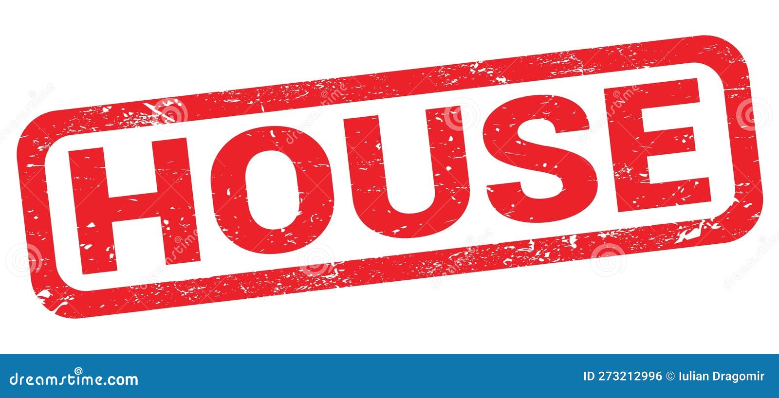 HOUSE Text Written on Red Rectangle Stamp Stock Illustration ...