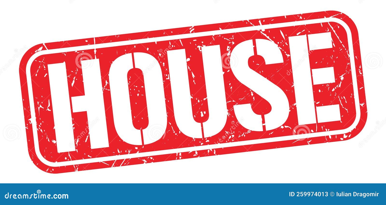 HOUSE Text Written on Red Stamp Sign Stock Illustration - Illustration ...