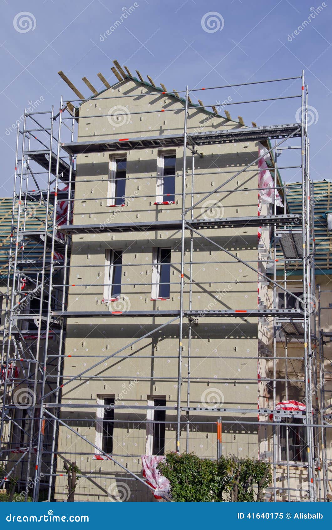 House Thermal Insulation with Mineral Rockwool Stock Image - Image of ...