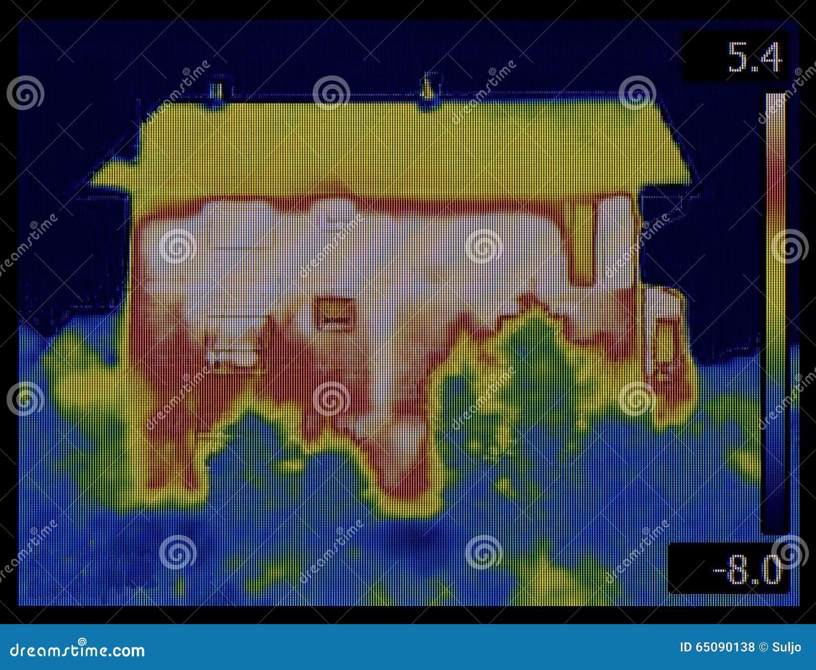 House Thermogram stock photo. Image of experiment, insulation - 65090138