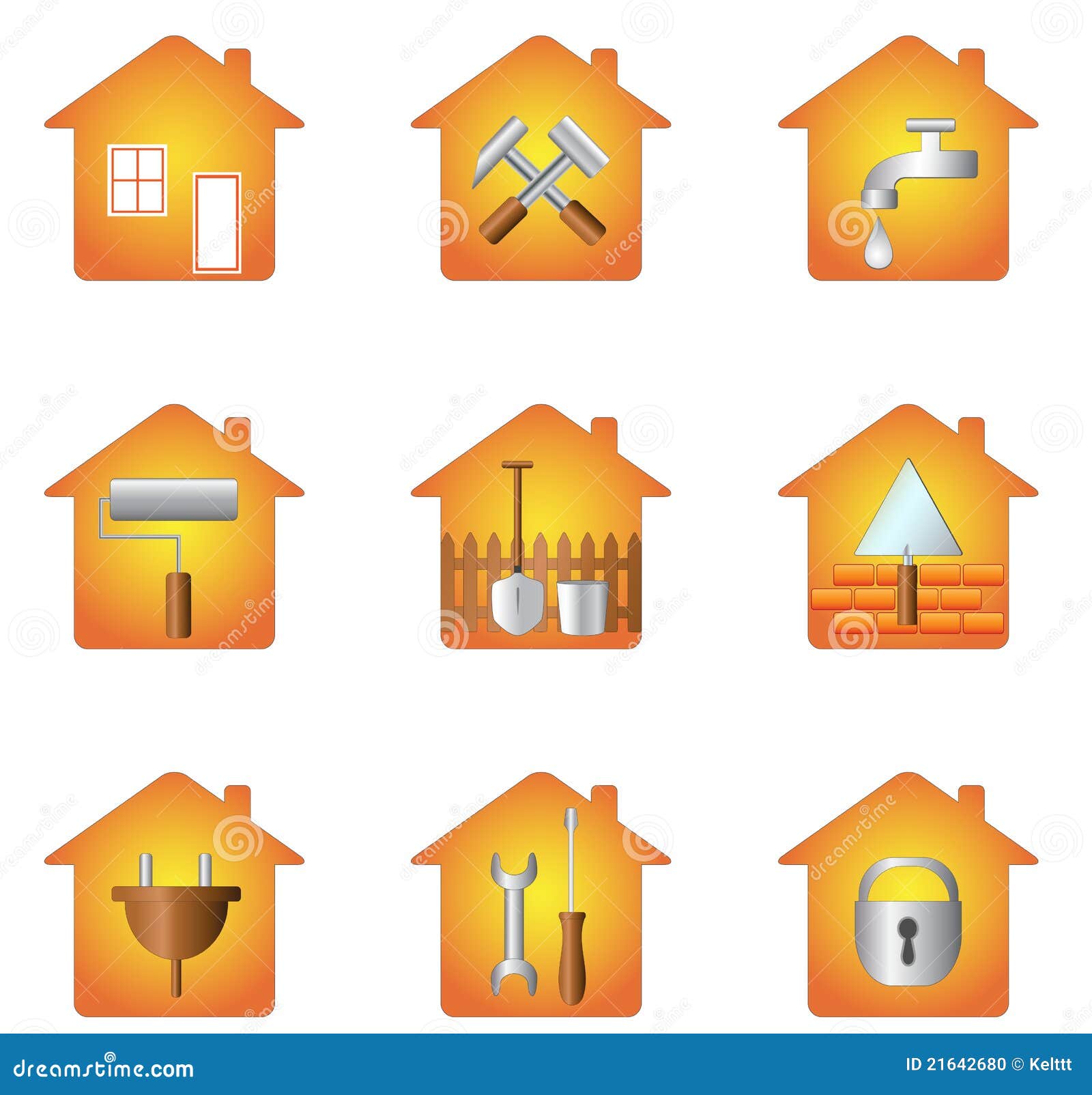 House and tools stock vector. Illustration of service - 21642680
