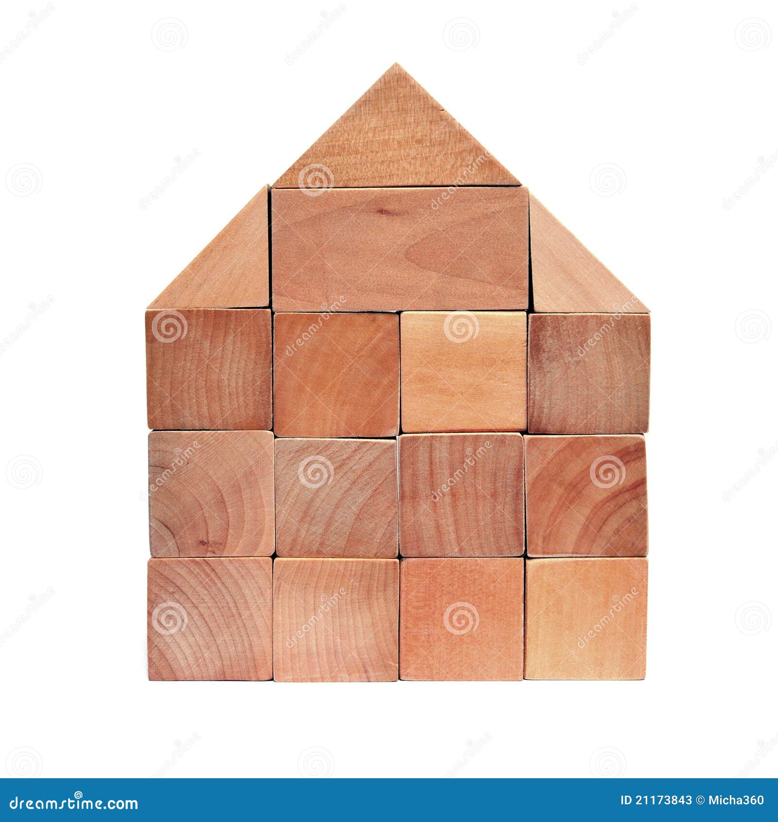 House with toy blocks stock image. Image of brown, gable - 21173843
