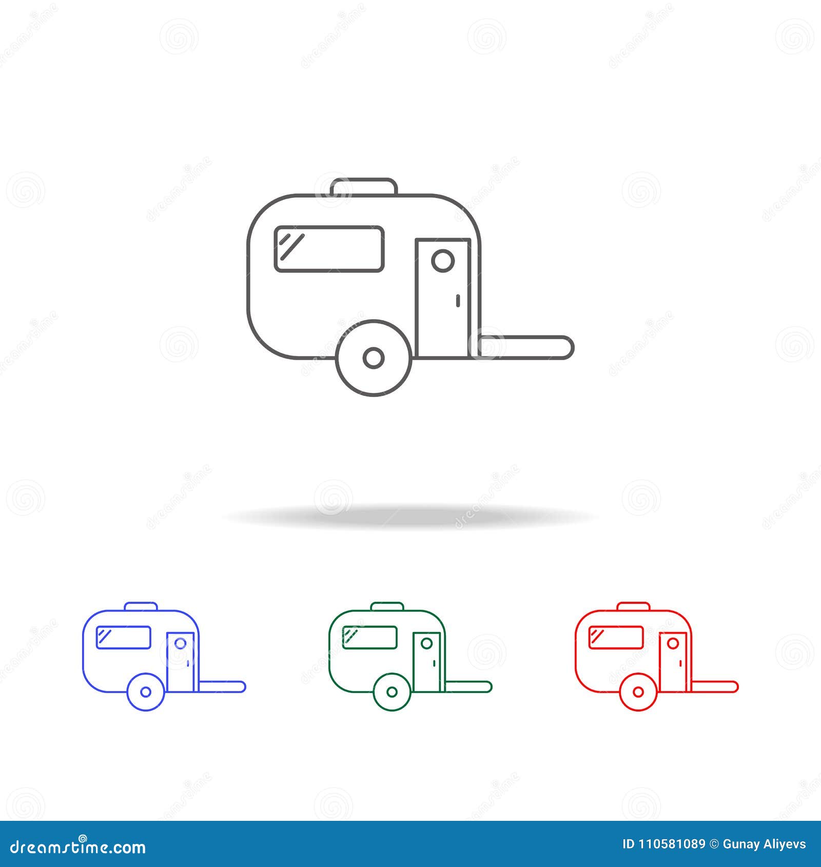House Trailer Icon. Elements in Multi Colored Icons for Mobile Concept ...