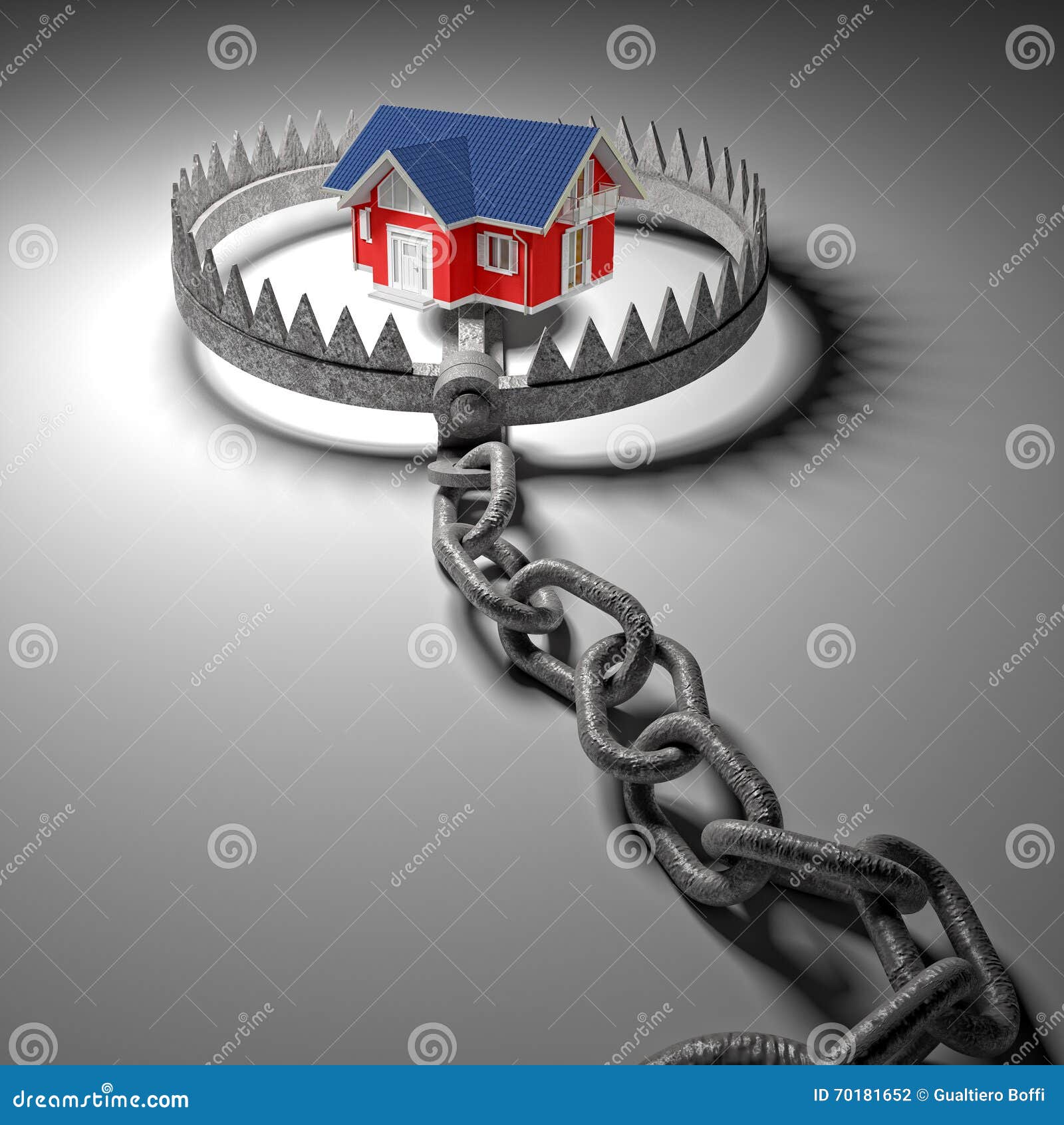 House In Trap Stock Photo | CartoonDealer.com #70181652