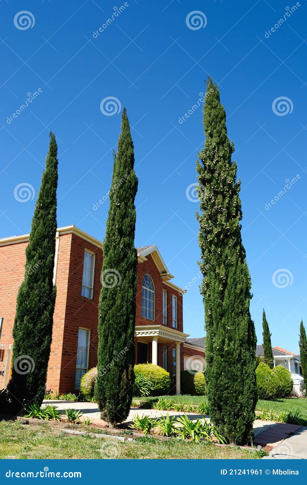 House with trees stock image. Image of outside, estate - 21241961