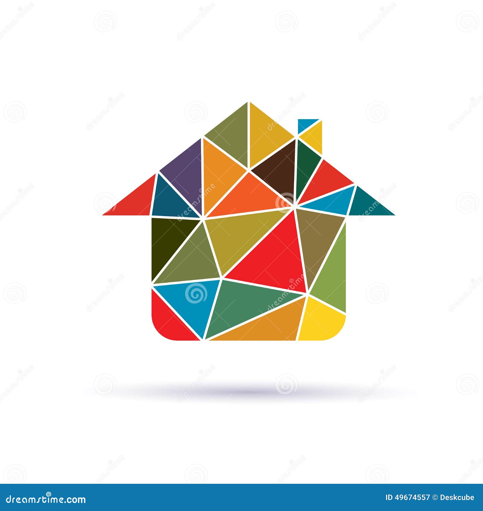 House in triangles logo stock vector. Illustration of architecture ...