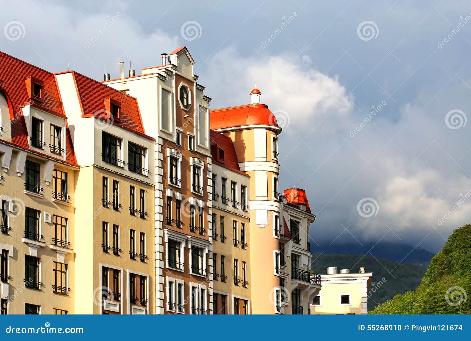 House with turret stock photo. Image of iron, arrest - 55268910