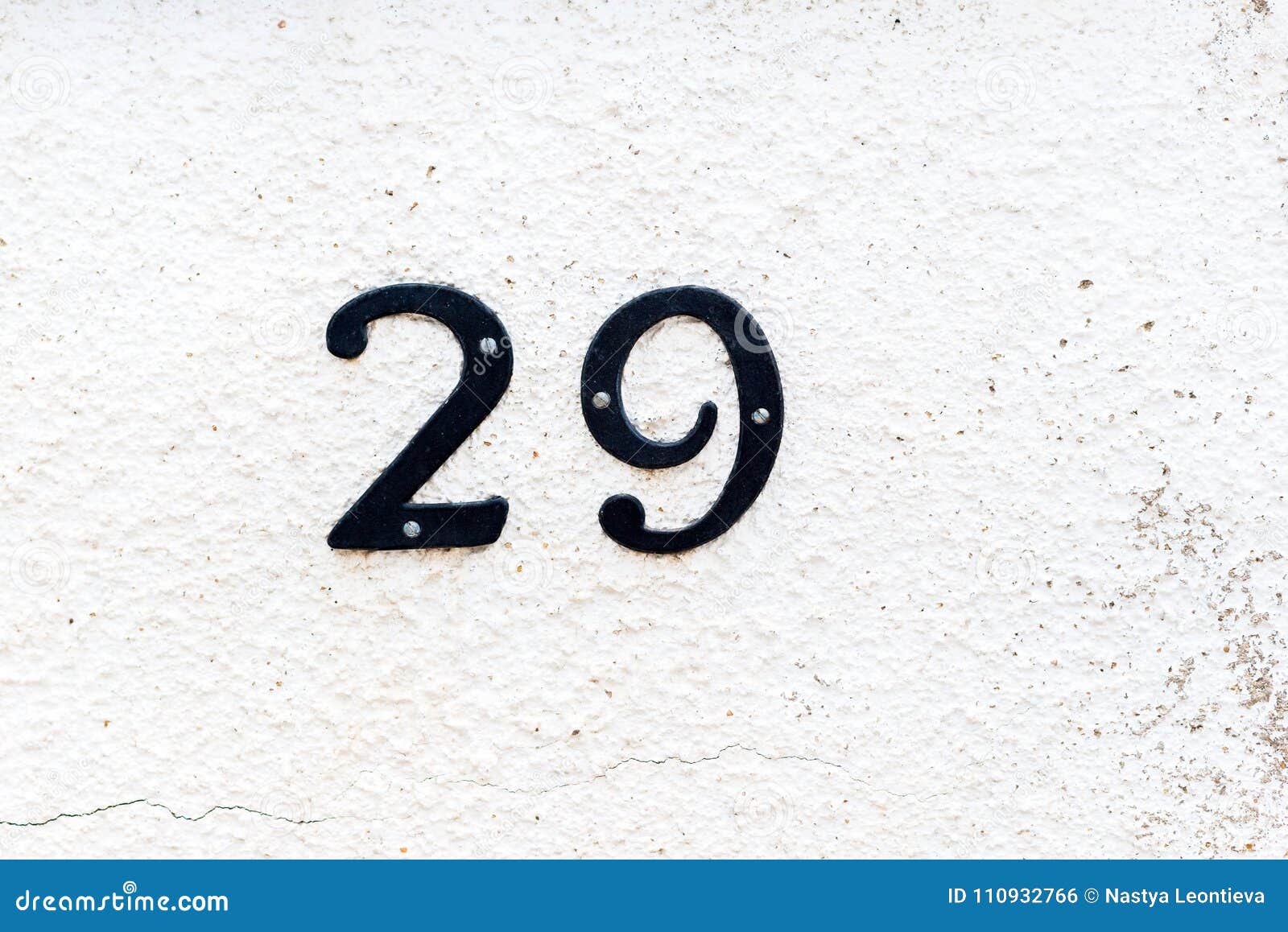 House 29 Number on the Textured Wall Stock Photo - Image of address ...