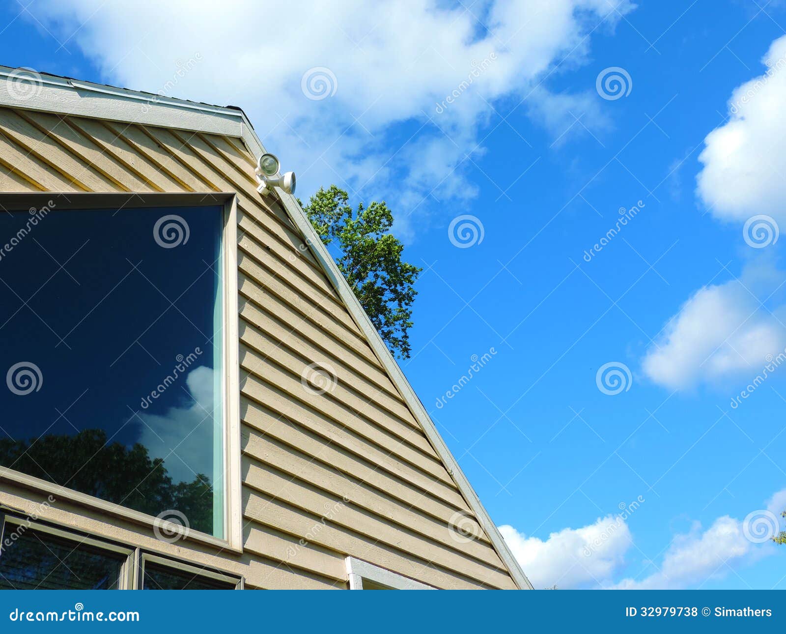 House stock photo. Image of outdoors, reflection, blue - 32979738