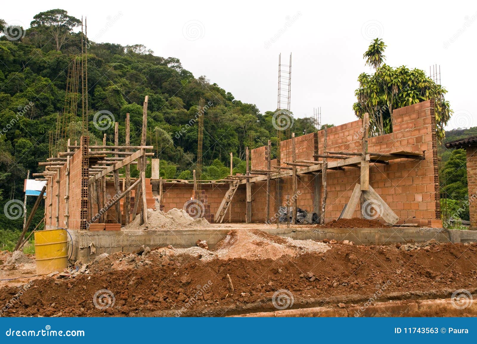House Under Construction stock image. Image of company - 11743563