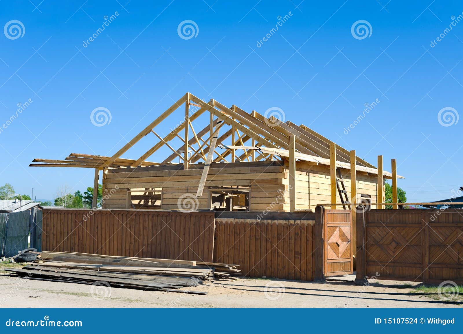 House under construction stock photo. Image of process - 15107524