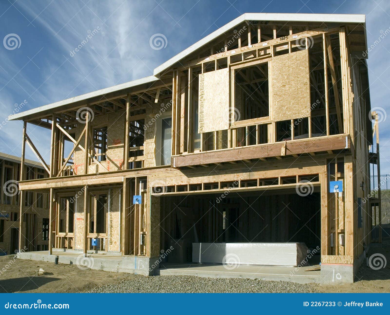 House under construction stock image. Image of doorways - 2267233