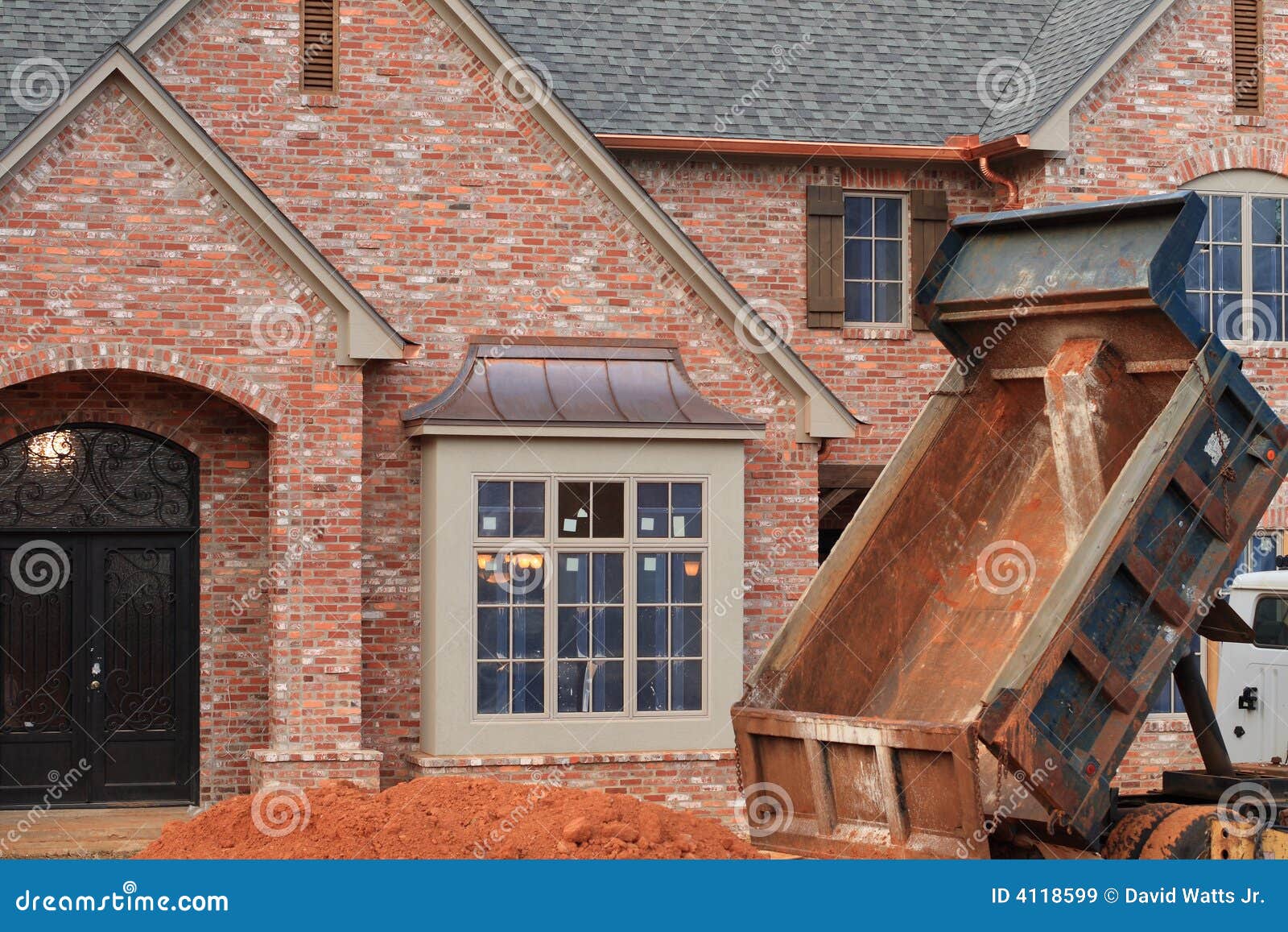 House Under Construction stock image. Image of bricks - 4118599