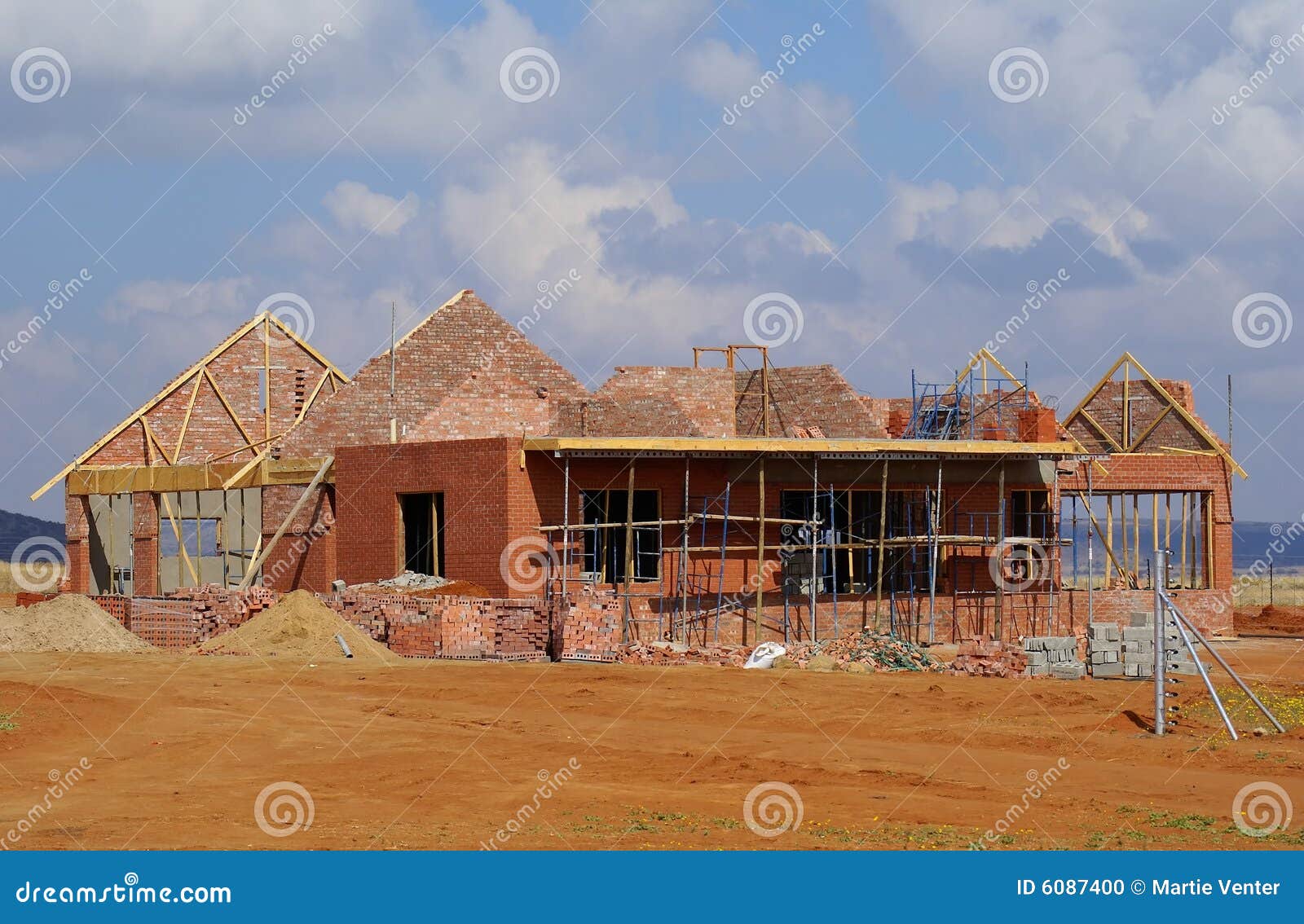 House under construction stock photo. Image of architecture - 6087400