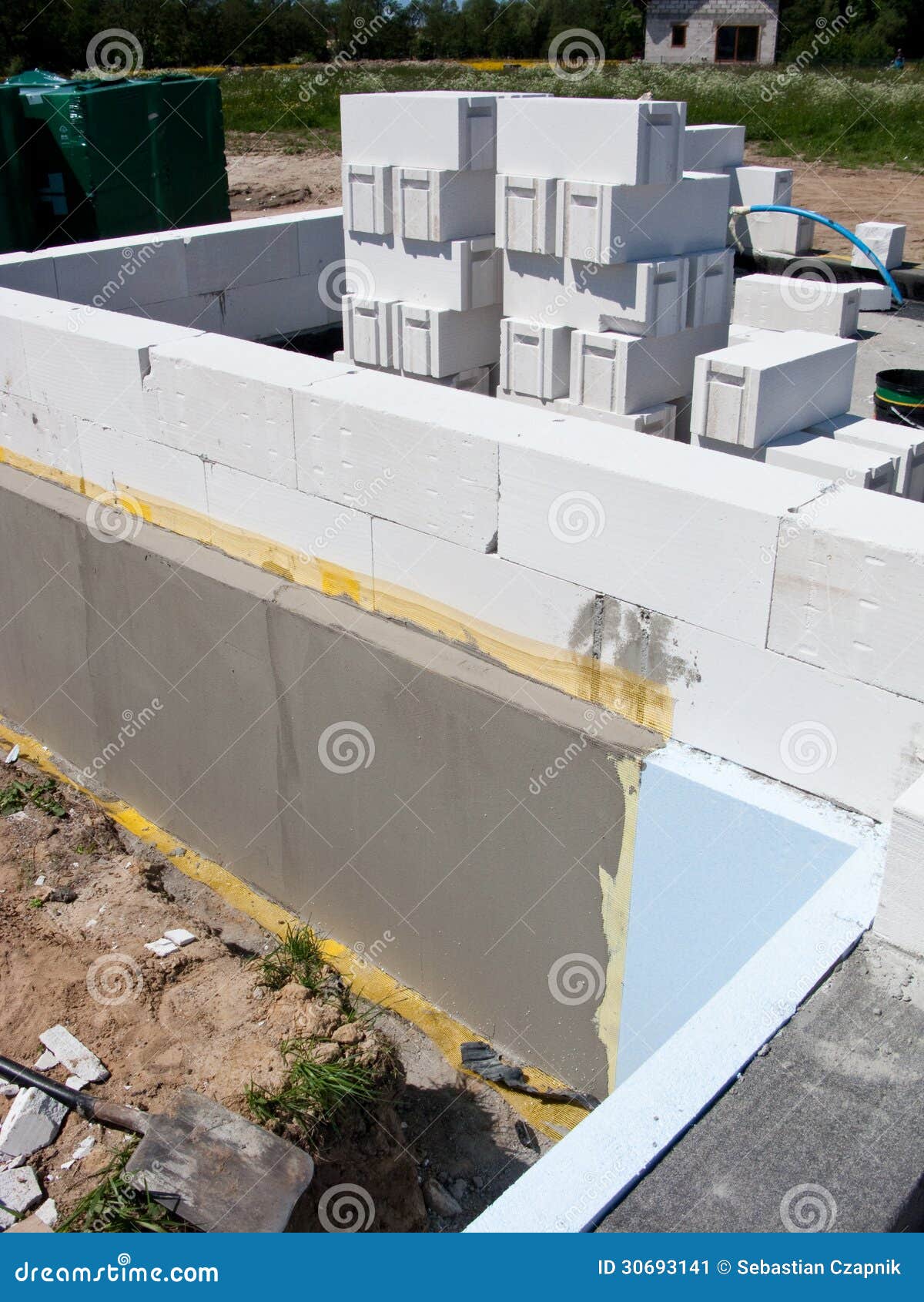 House under construction stock image. Image of blocks - 30693141