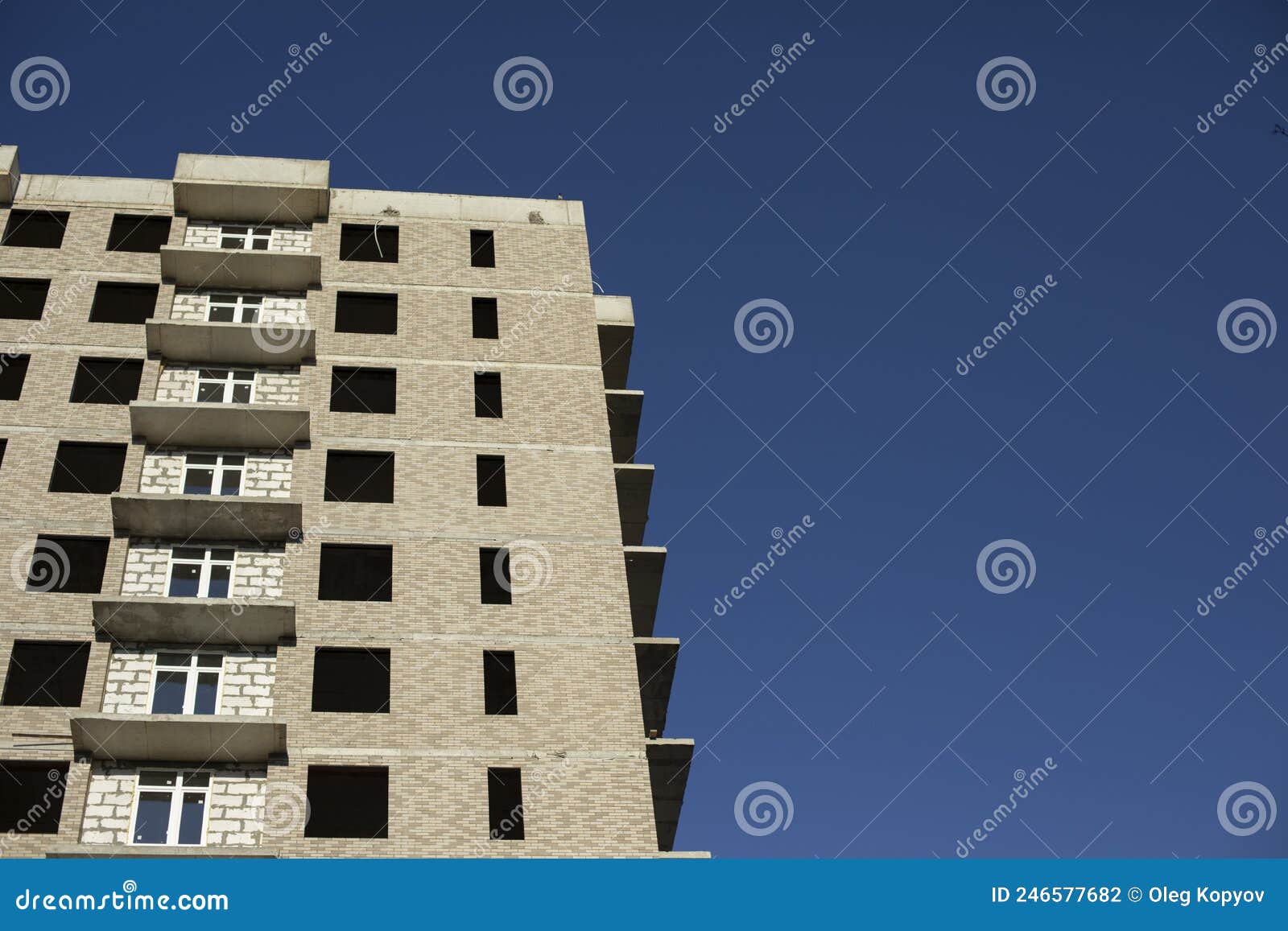 A House Under Construction. Windows in the Building Stock Photo - Image ...