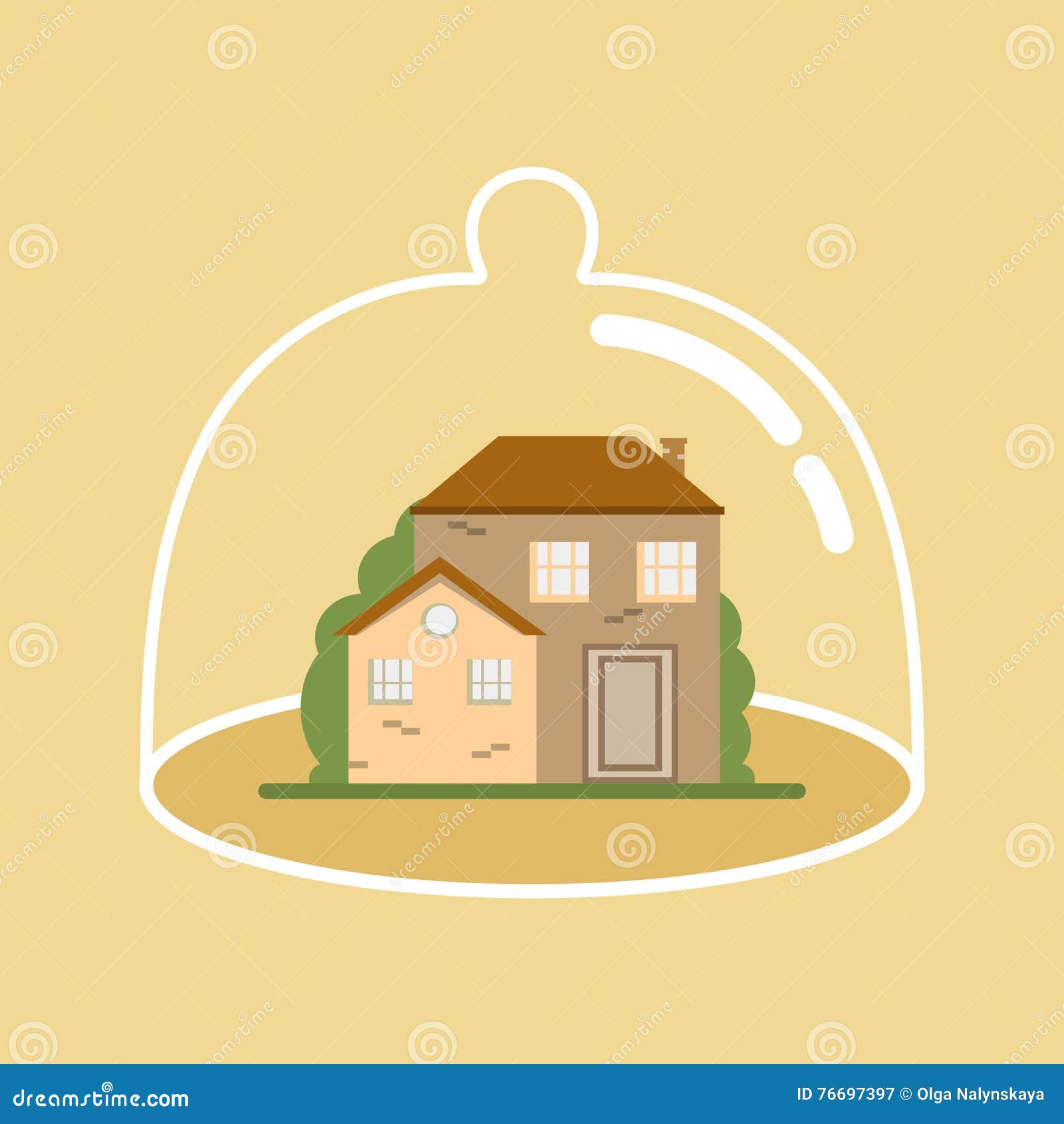 House Under Protection stock vector. Illustration of guardian - 76697397