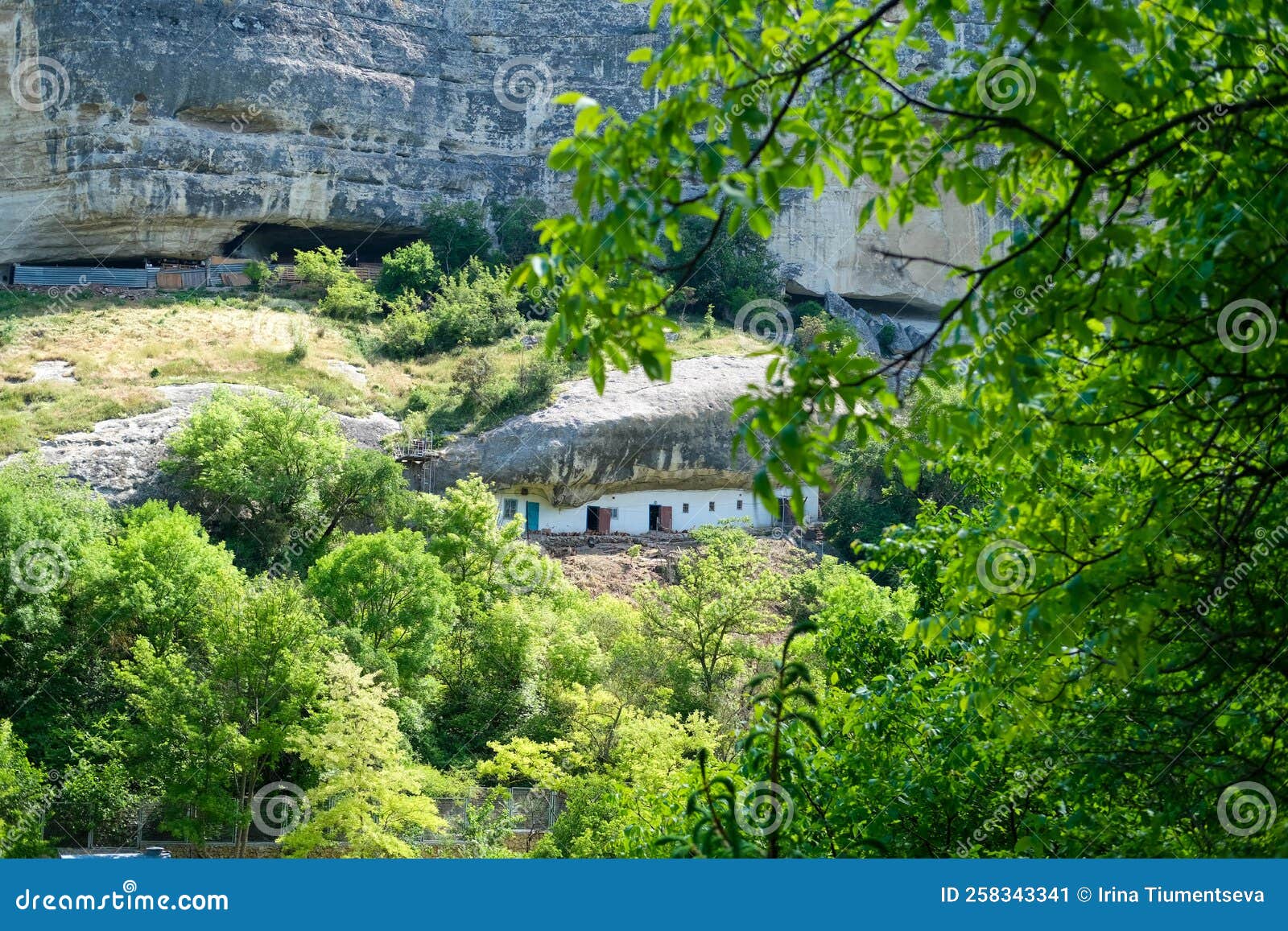 House Under the Rock. Cave House Stock Image - Image of erosion, line ...