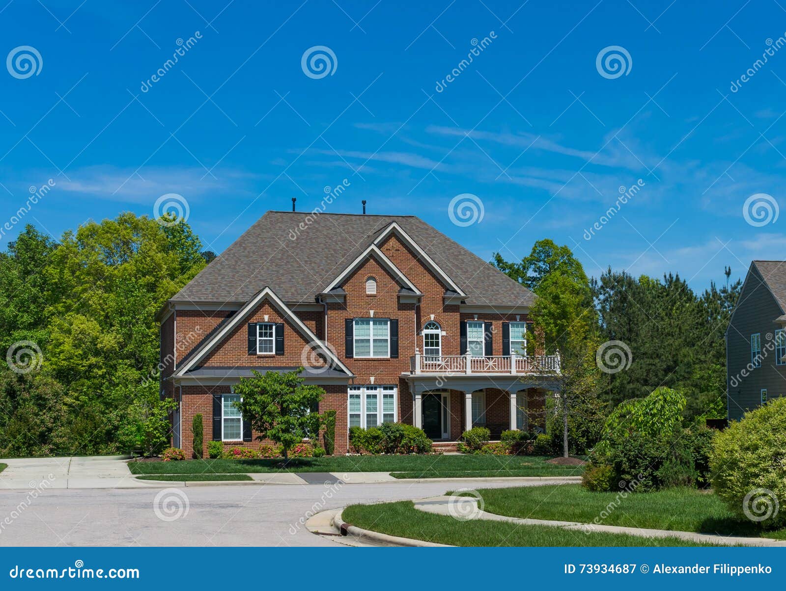 House in US stock image. Image of front, home, housing - 73934687