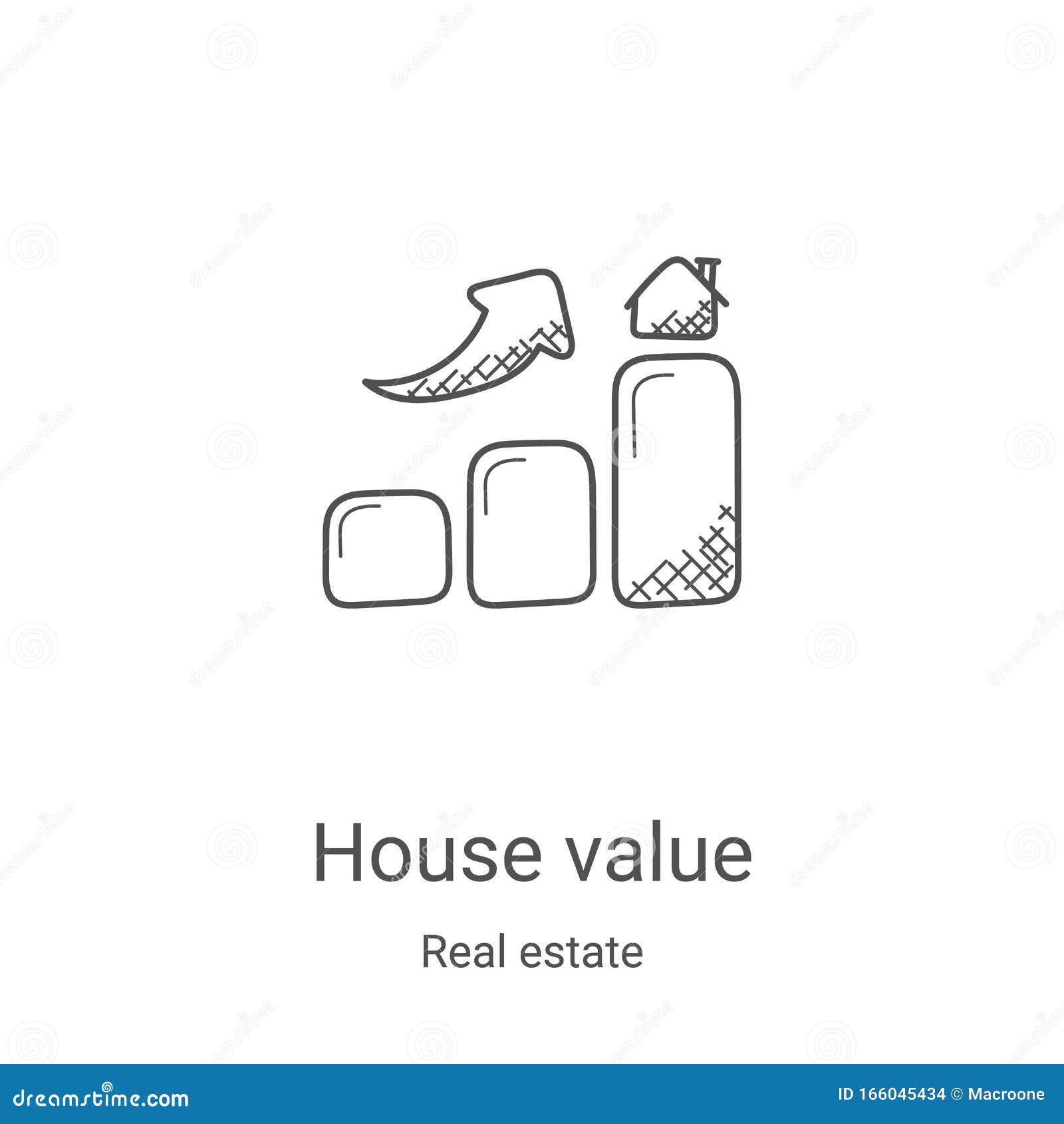 House Value Icon Vector from Real Estate Collection. Thin Line House ...