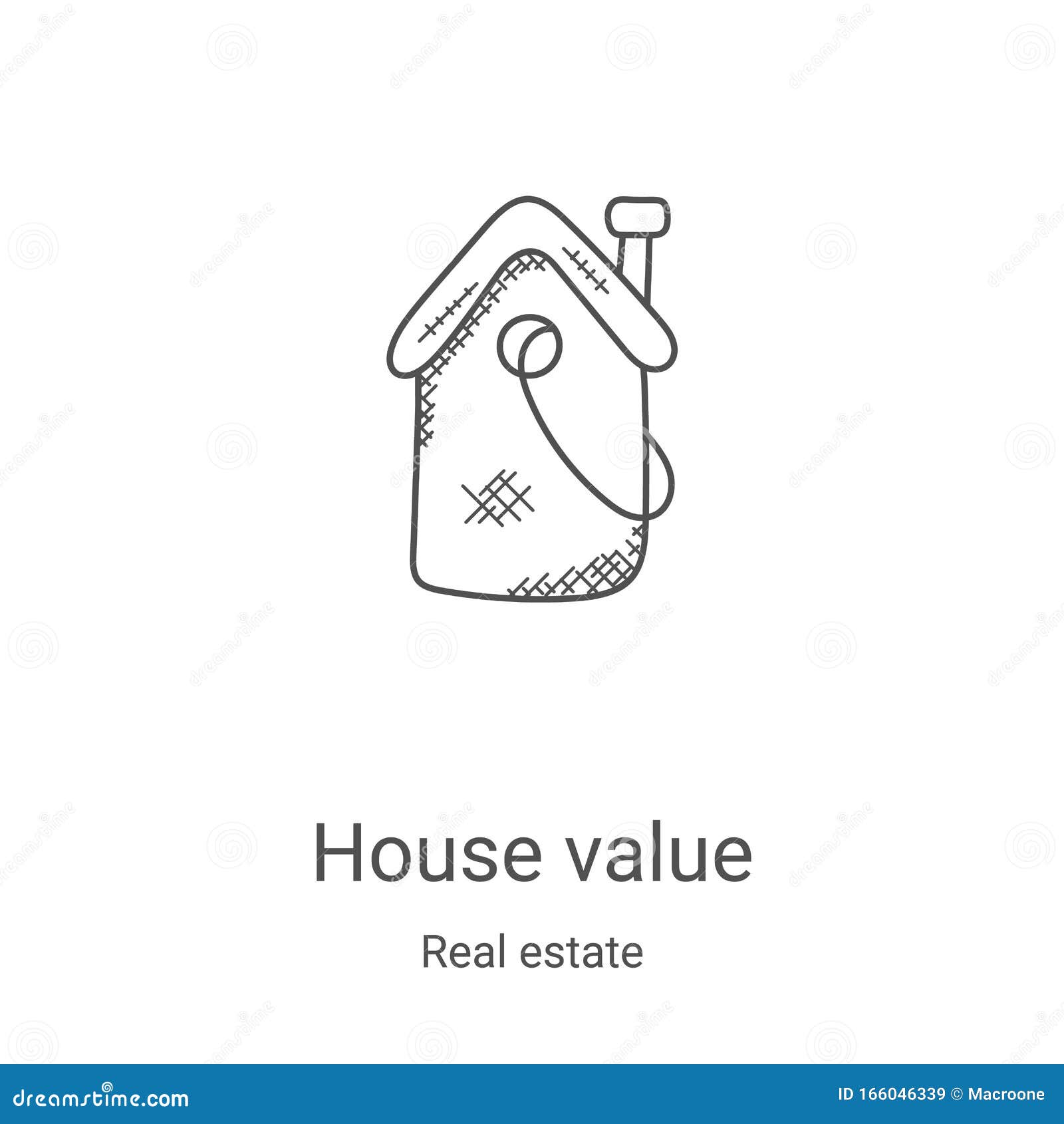 House Value Icon Vector from Real Estate Collection. Thin Line House ...