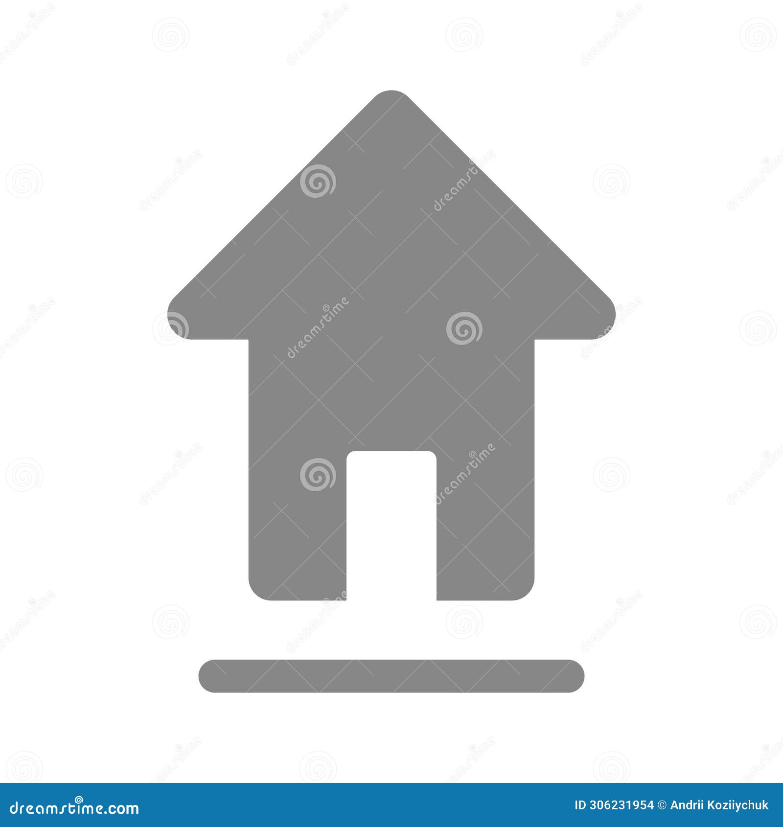 House Vector Icon. Gray Color Vector Hut. Home Button Icon. Vector Home ...