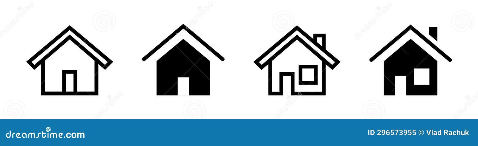 House Vector Icons. Vector Home Symbols Stock Vector - Illustration of ...