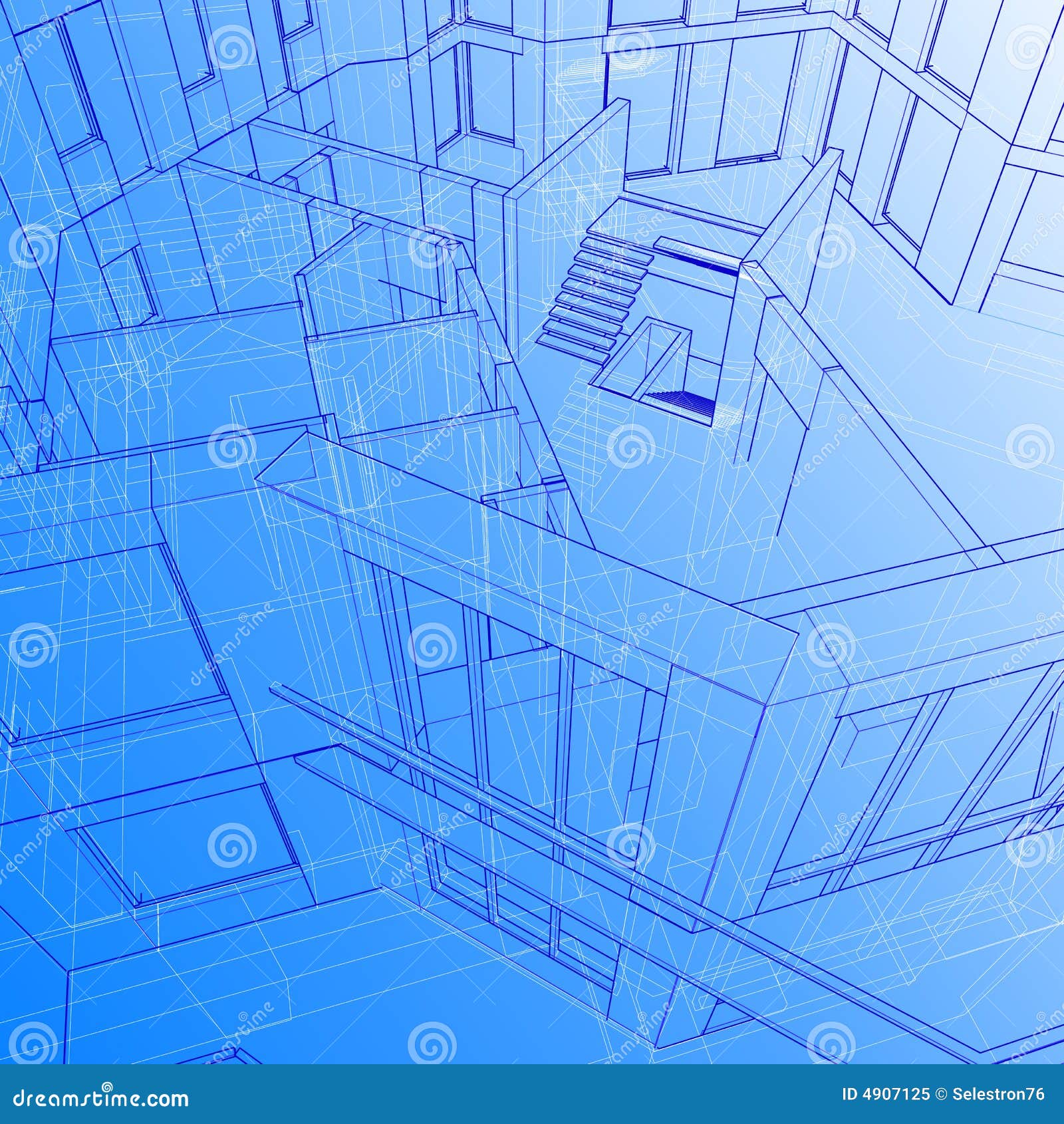 House: Vector Technical Draw Stock Vector - Illustration of paperwork ...