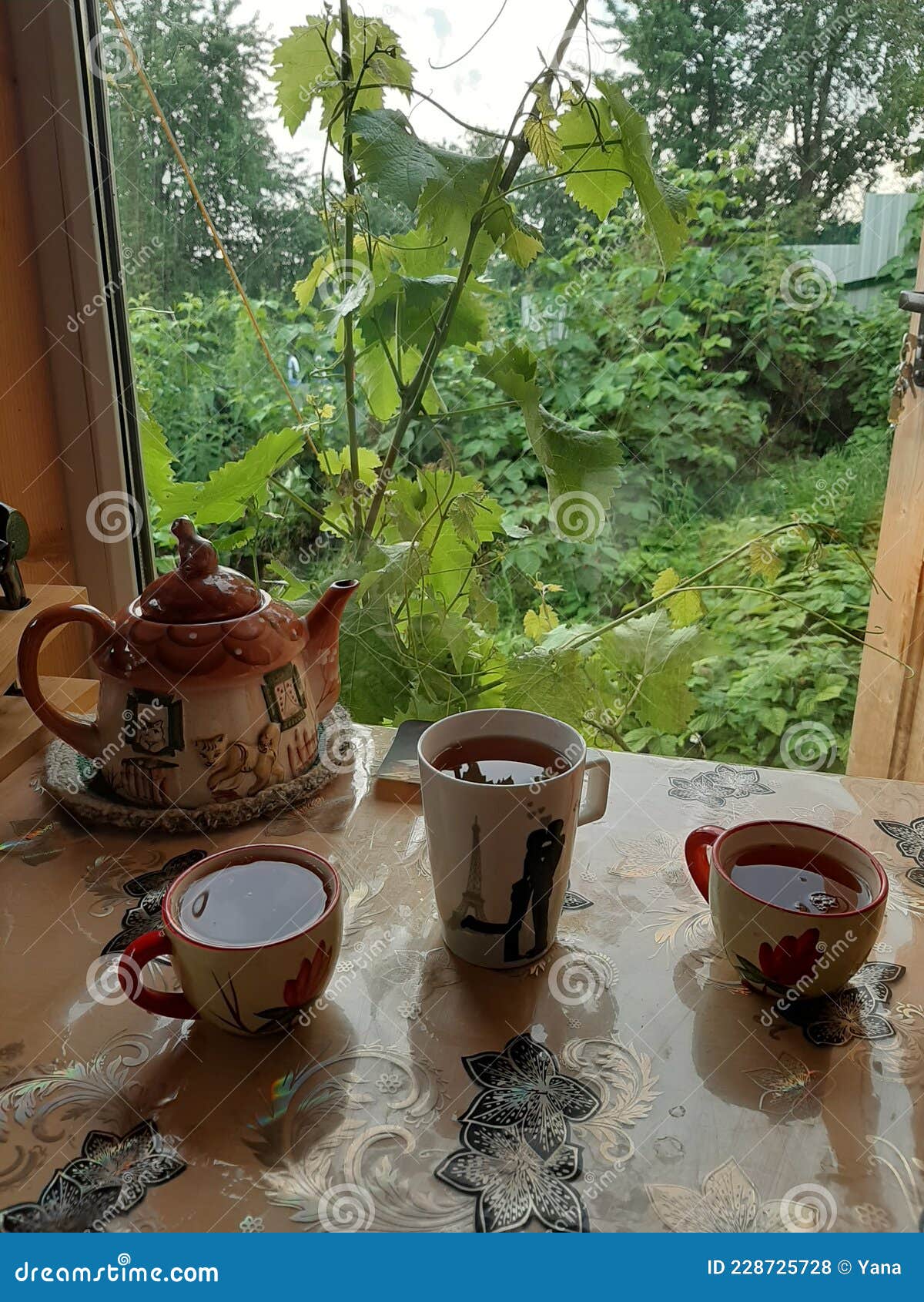A House in the Village . Tea Time Stock Photo - Image of vehicle, food ...