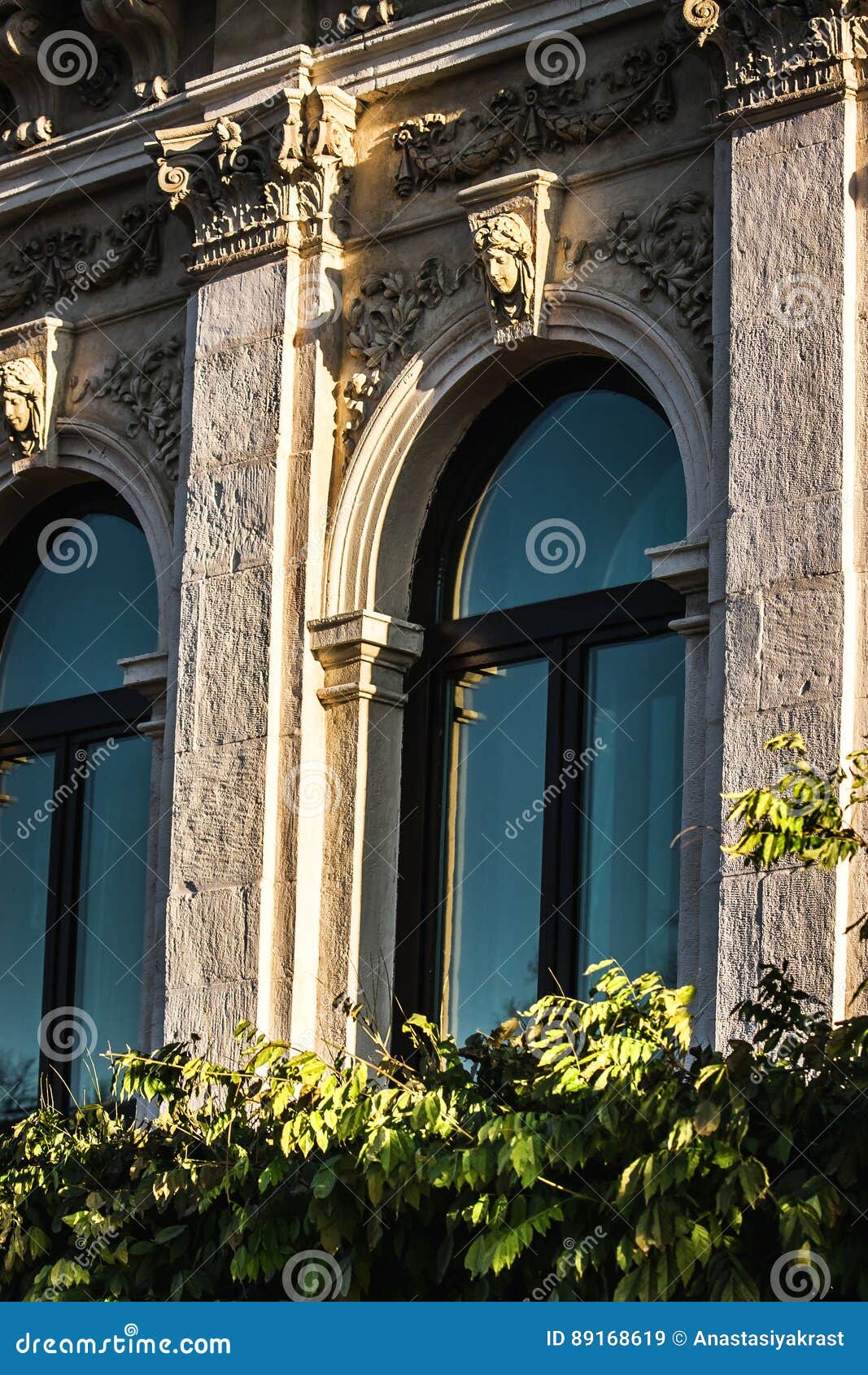 House Wall with Bas-relief in Antique Style Stock Image - Image of ...