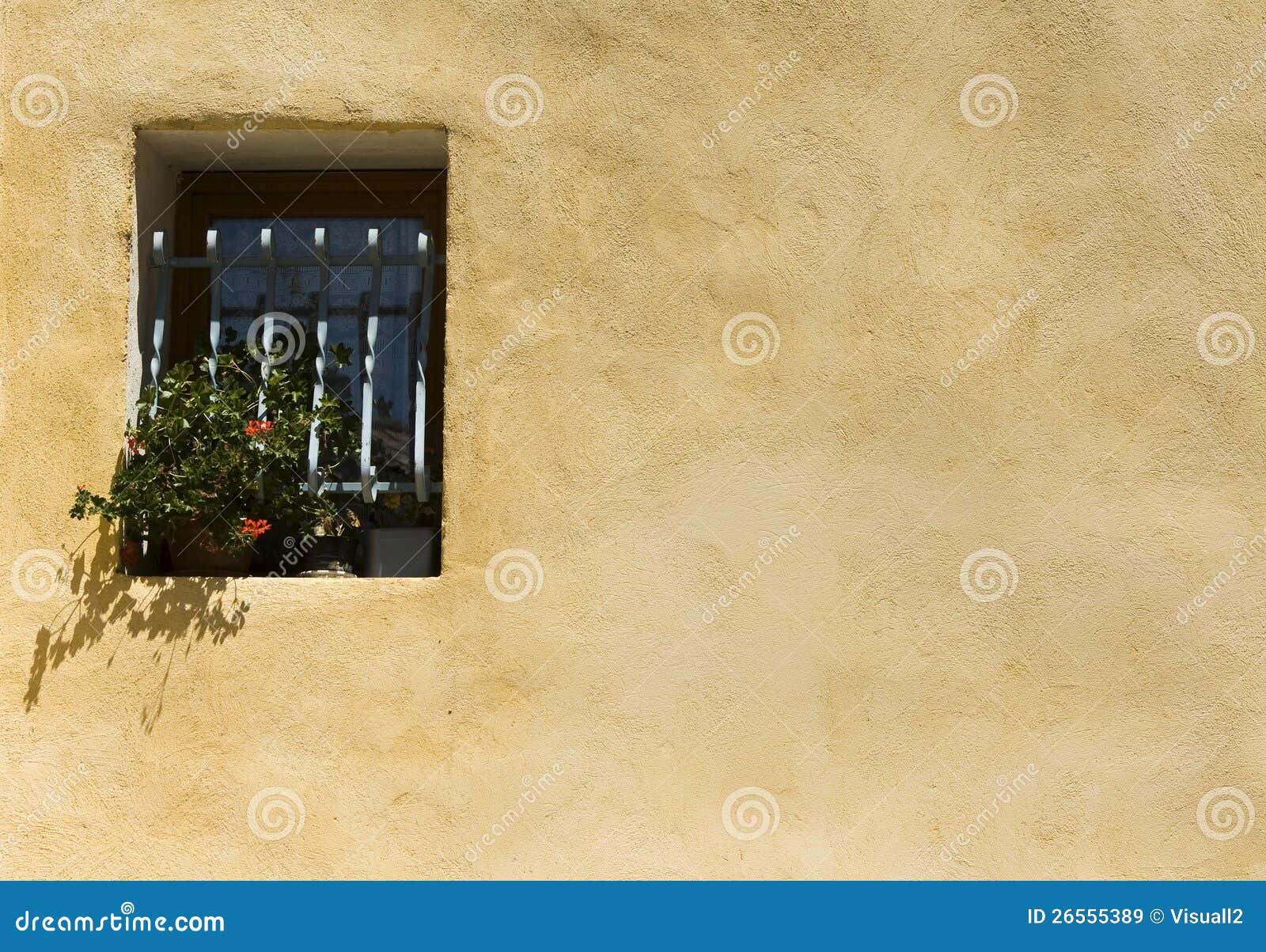 House Wall, with Window. Provence. Stock Image - Image of tourism ...