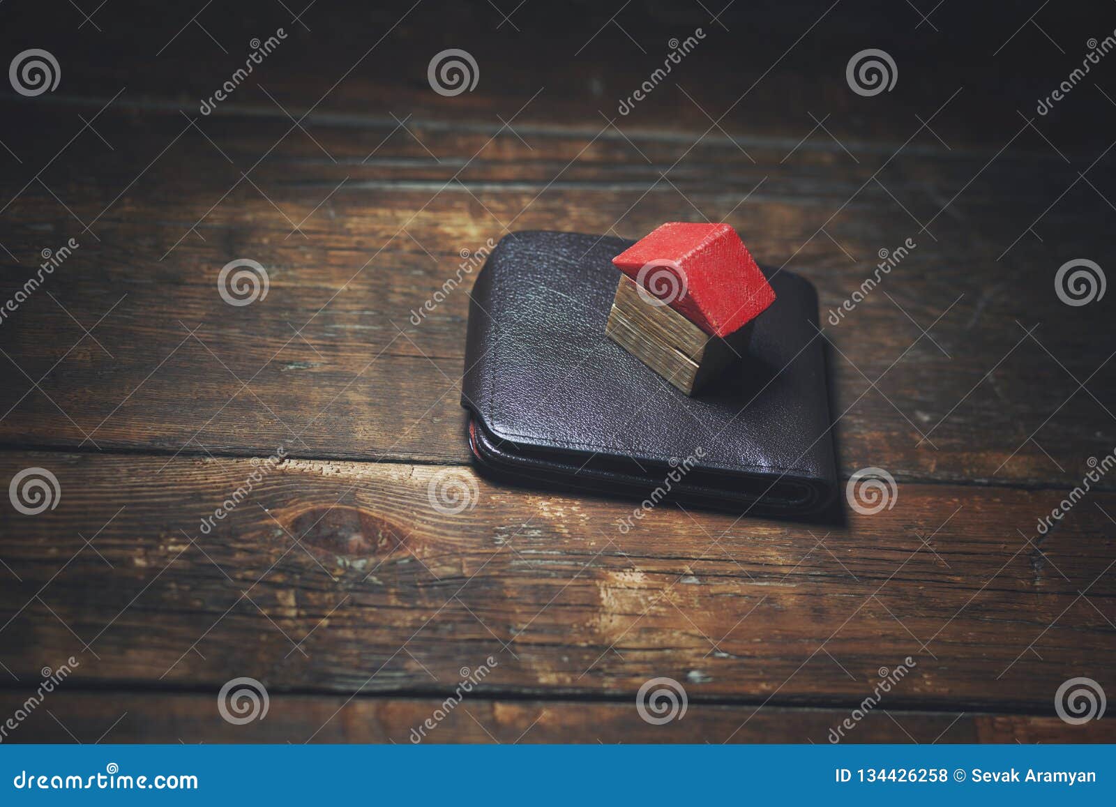 House on wallet stock photo. Image of leather, loan - 134426258