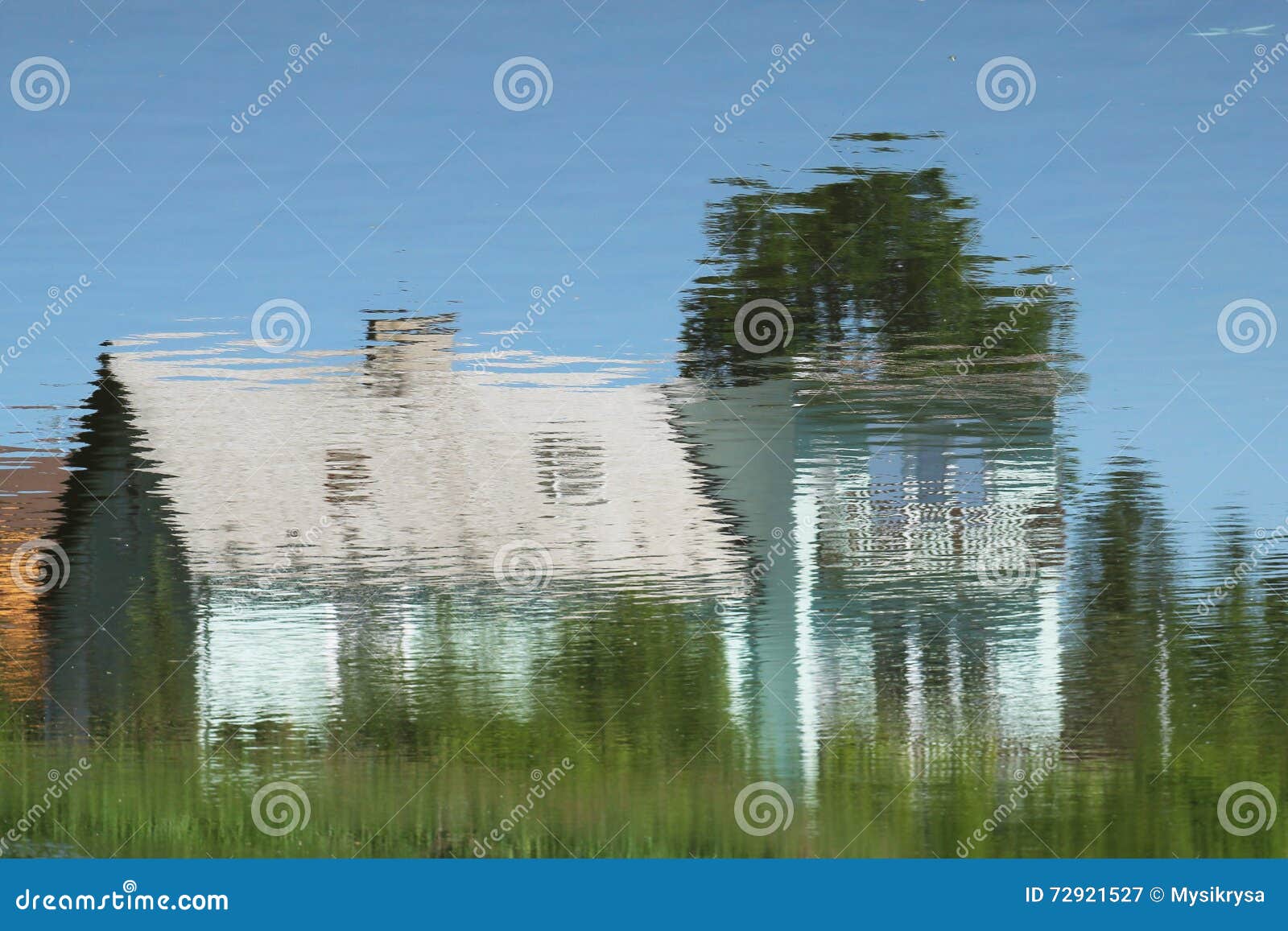 House in the water stock image. Image of lake, home, reflections - 72921527