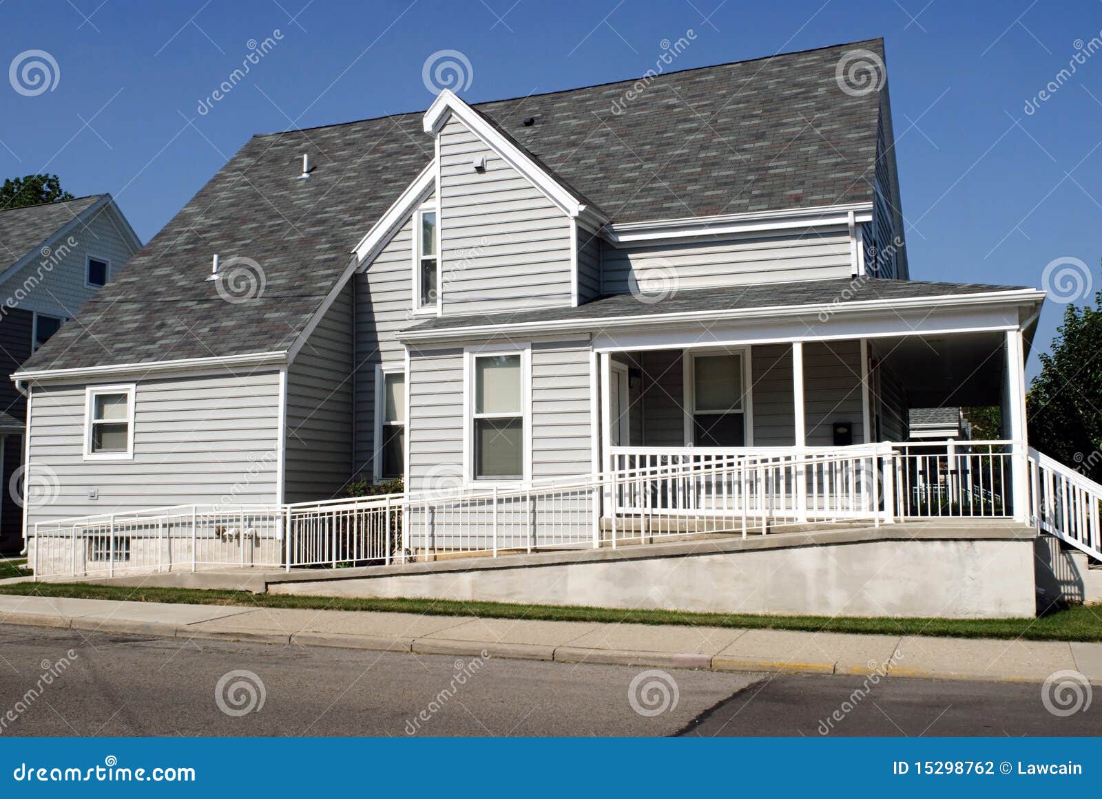 House with Wheelchair Ramp stock photo. Image of homes - 15298762