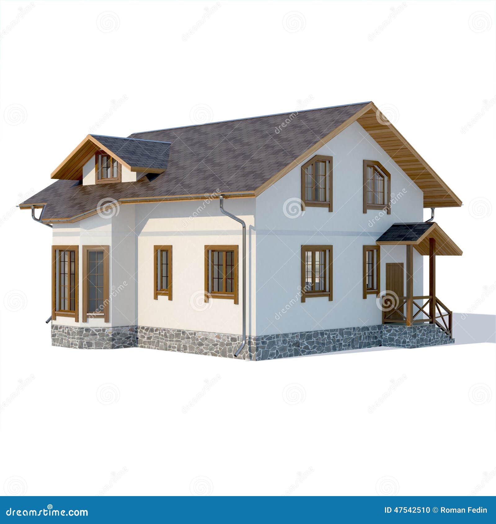 House on a White Background Stock Illustration - Illustration of ...