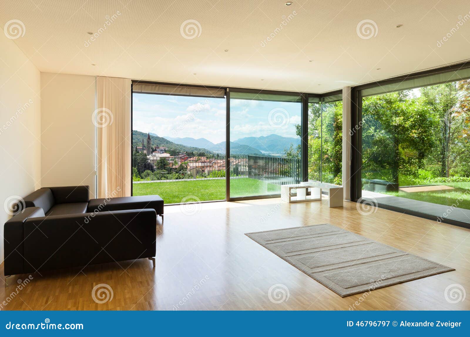 House, wide living room stock image. Image of floor, large - 46796797