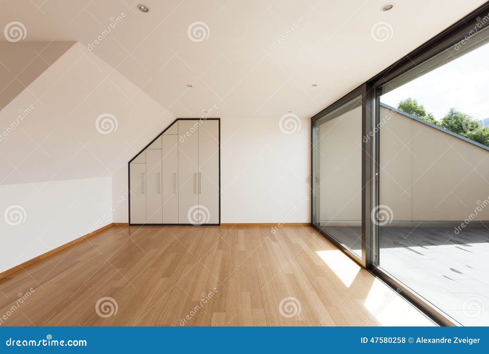 House, Wide Room with Window Stock Photo - Image of house, contemporary ...