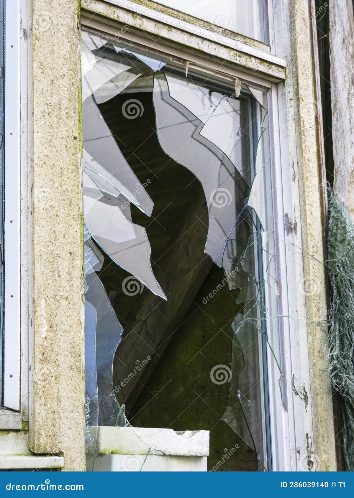 Backside Of An Old Dilapidated And Neglected Manor House Stock Photo ...