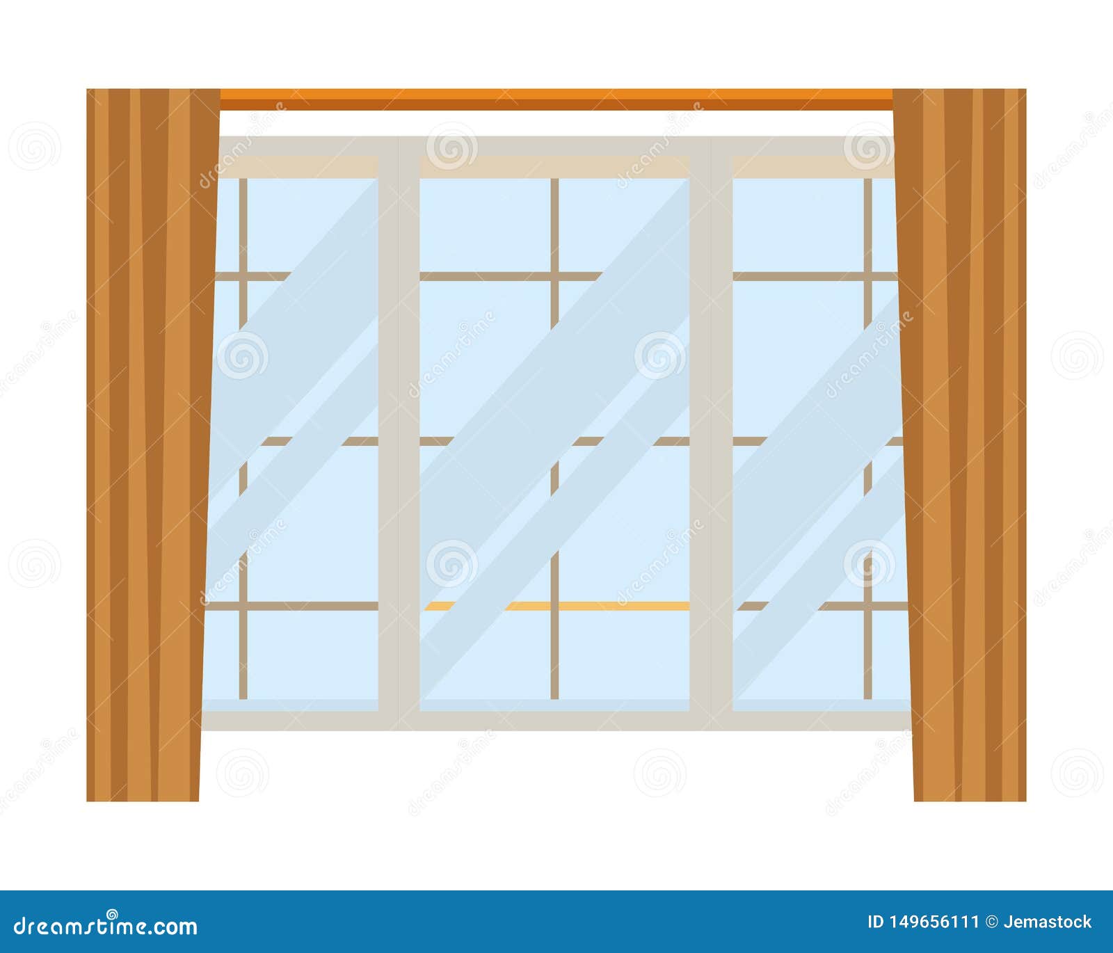 House Window Icon Cartoon Isolated Stock Vector - Illustration of ...
