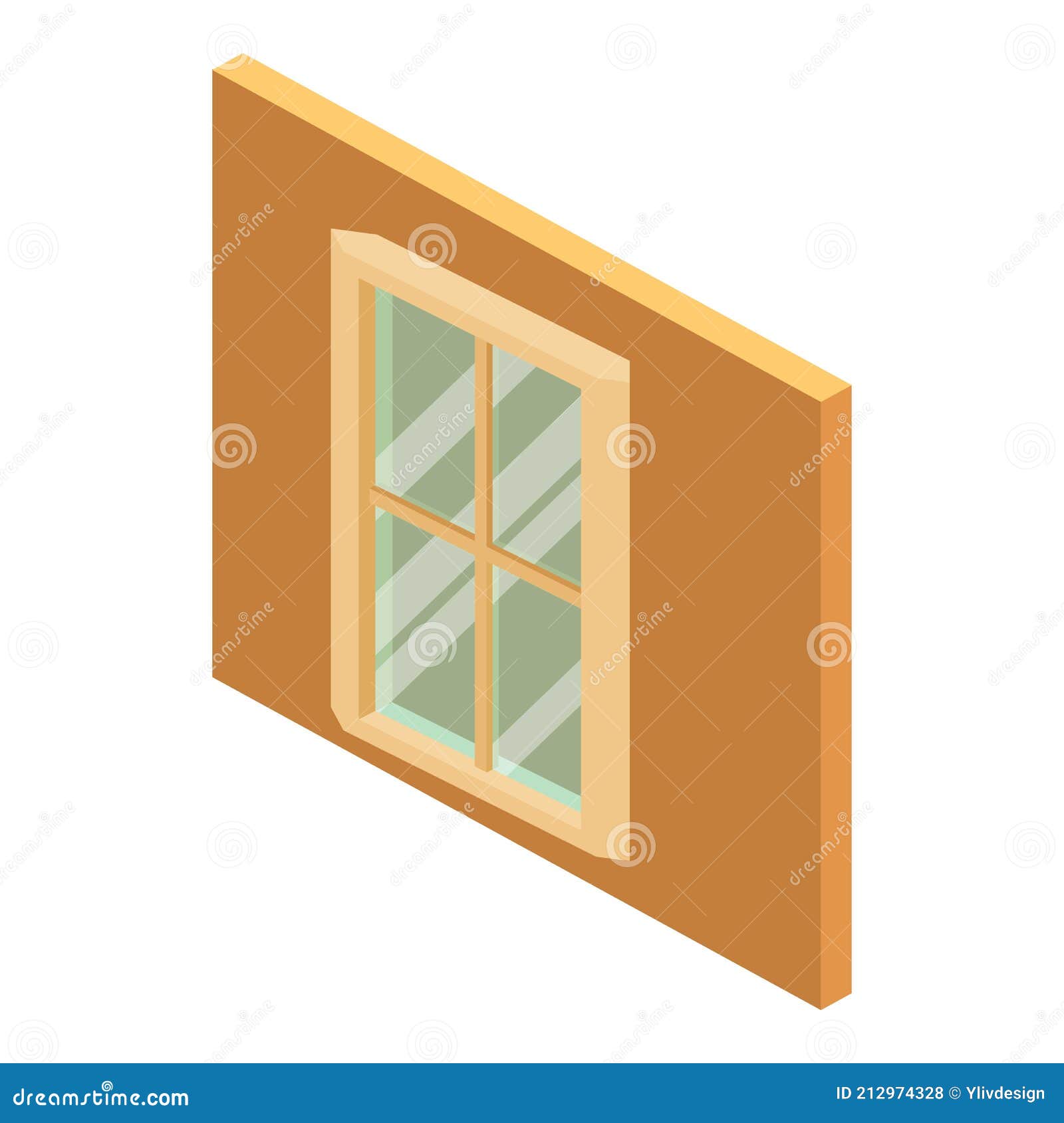 House Window Icon, Isometric Style Stock Vector - Illustration of ...