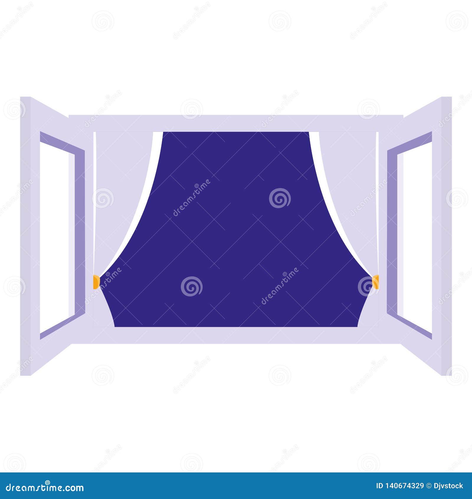 House window open icon stock vector. Illustration of interior - 140674329