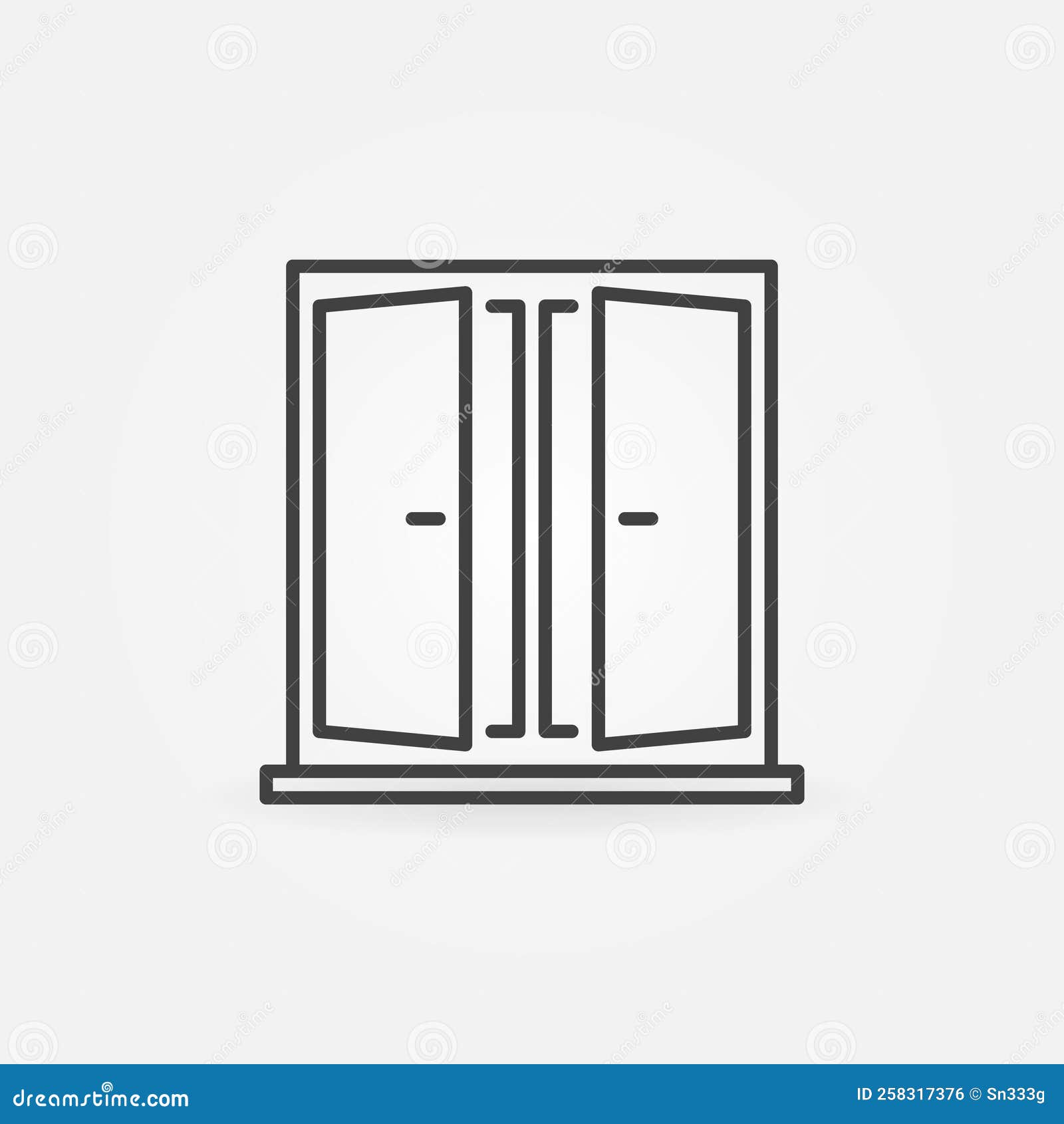 House Window Vector Concept Icon in Outline Style Stock Vector ...